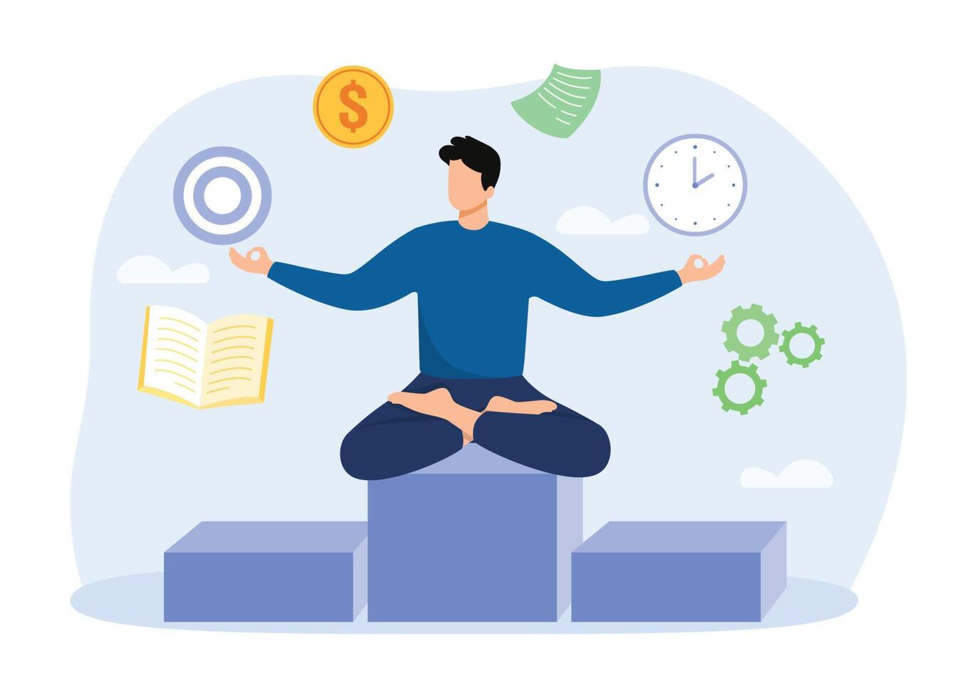 Self management concept illustration. Employee performance and ... Self management concept illustration. Employee performance and ...