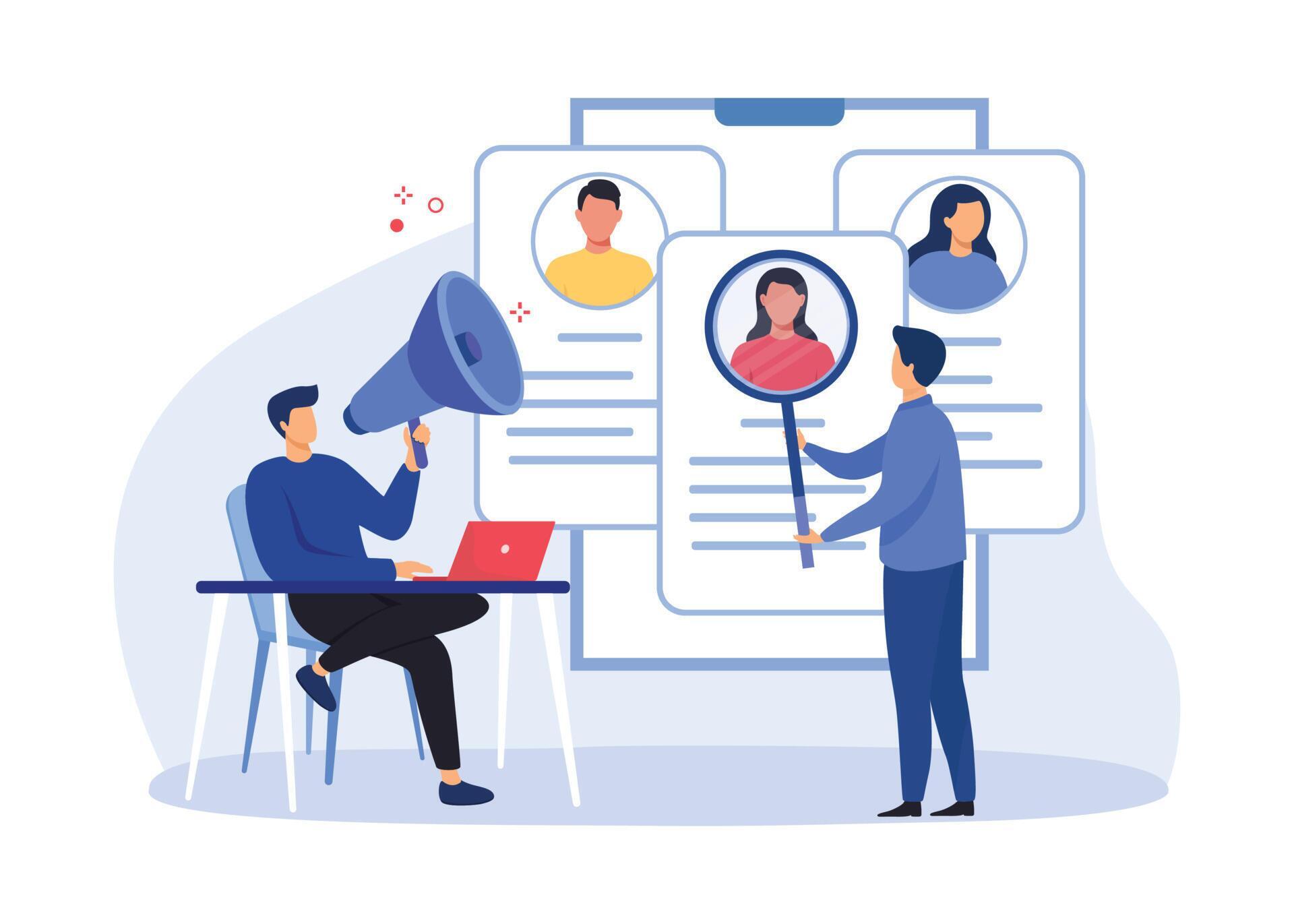 Hiring employee. Open Recruitment concept. Job Vacancy vector illustration. 20811045 Vector Art ...