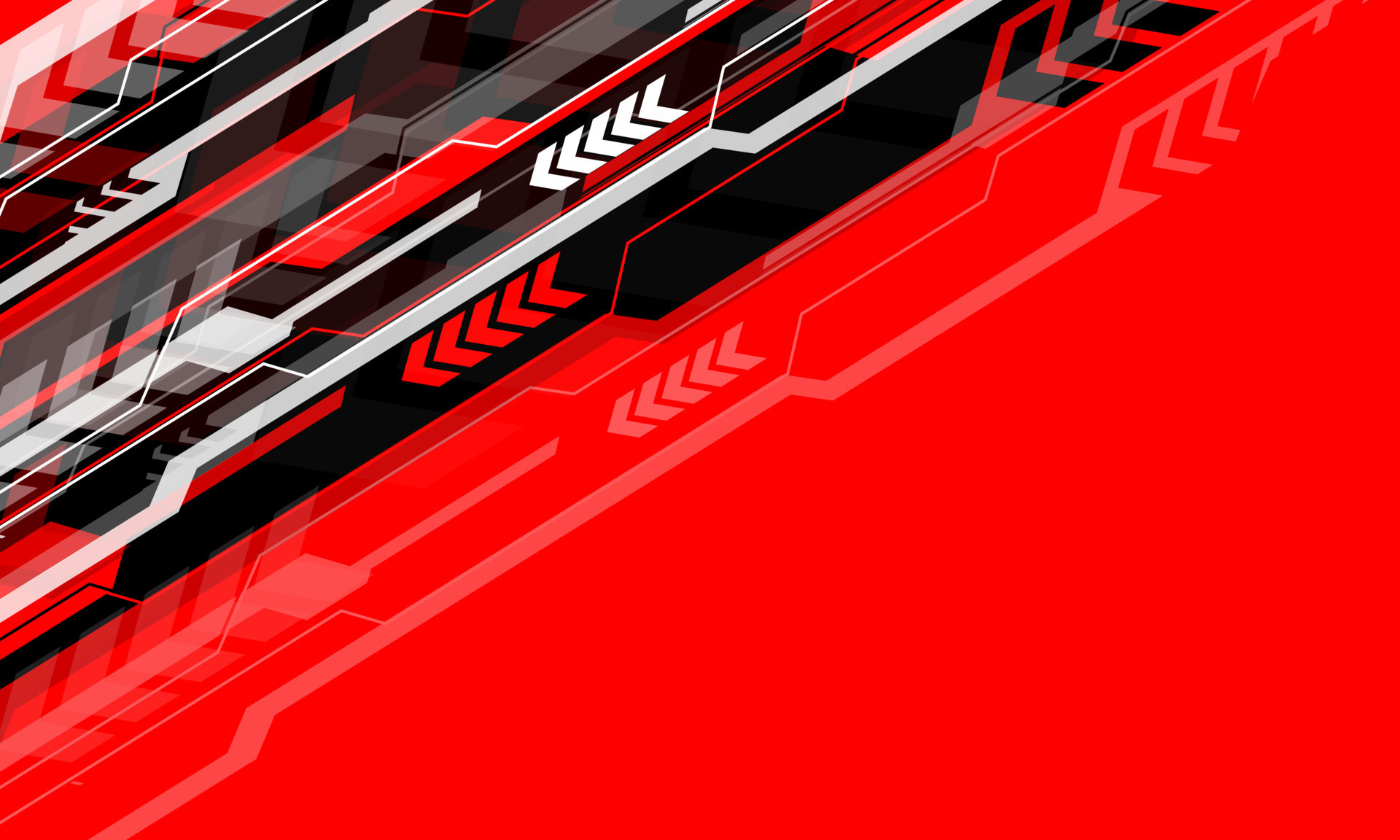 Abstract Black Grey Line Cyber Futuristic Technology Geometric Arrow Dynamic On Red Blank Space