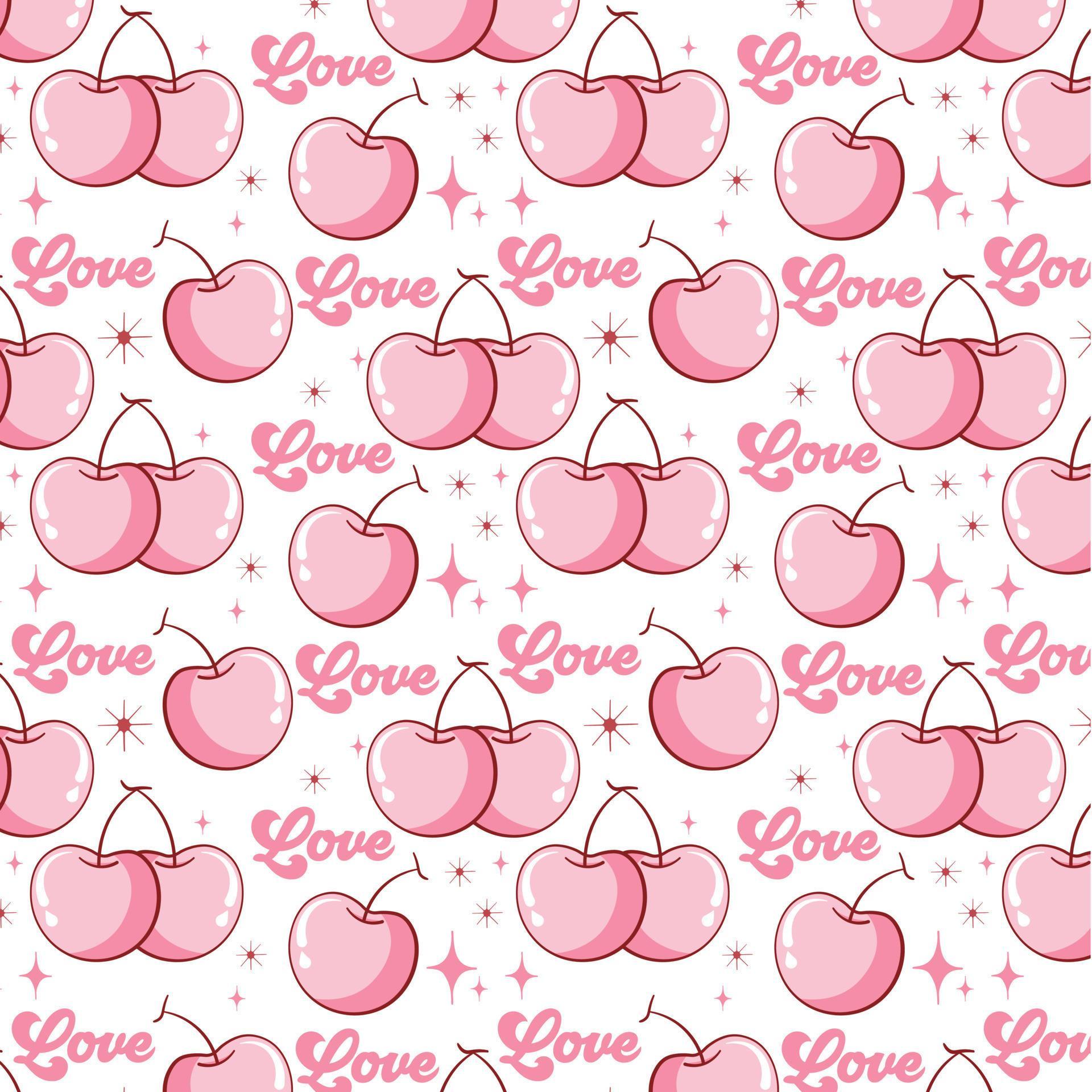 Pink cherry pattern background 20820565 Vector Art at Vecteezy