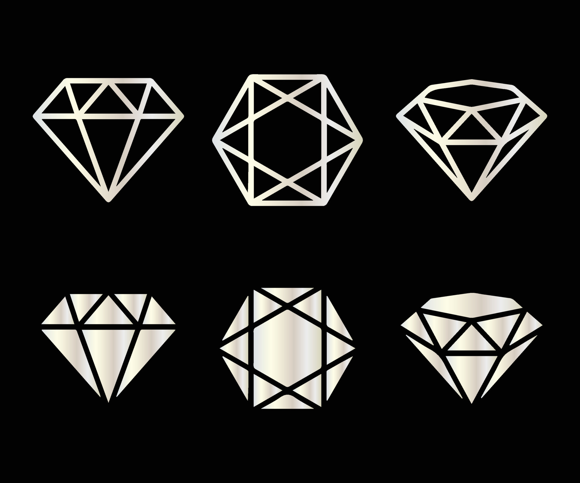 Diamond set design vector eps 20823341 Vector Art at Vecteezy