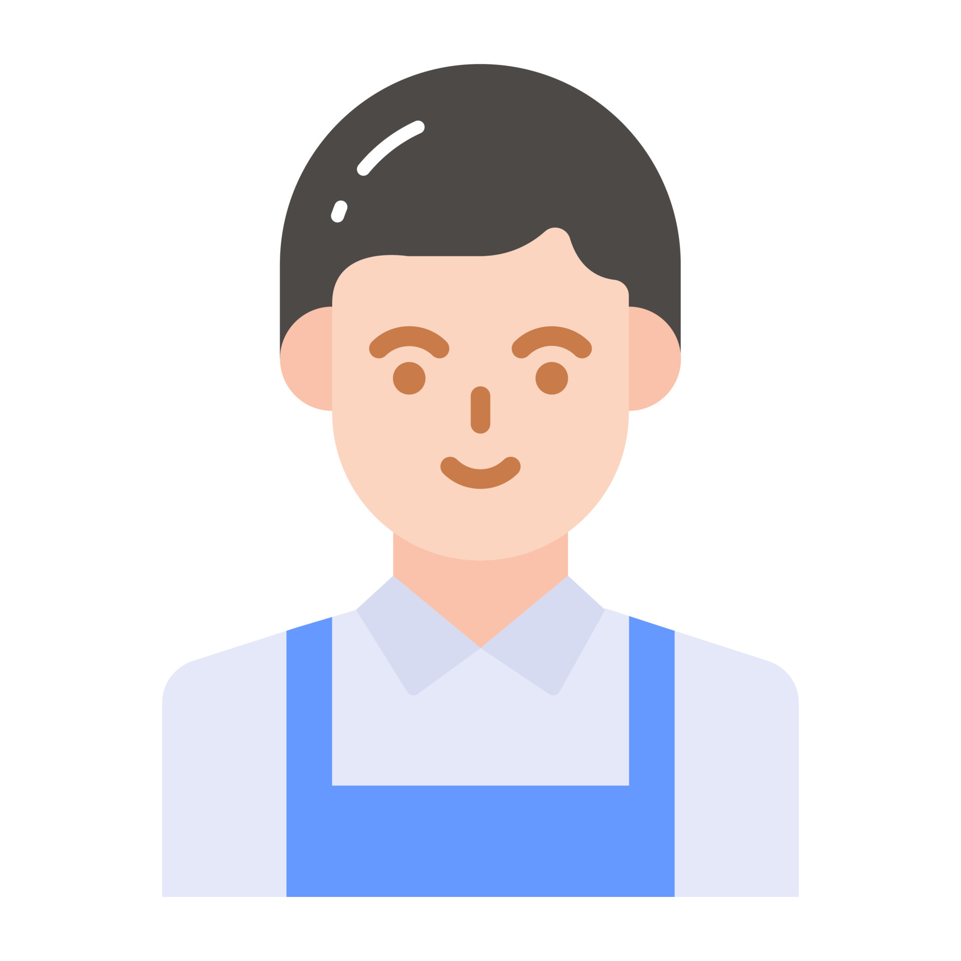 Creative vector design of young man, professional worker avatar ...