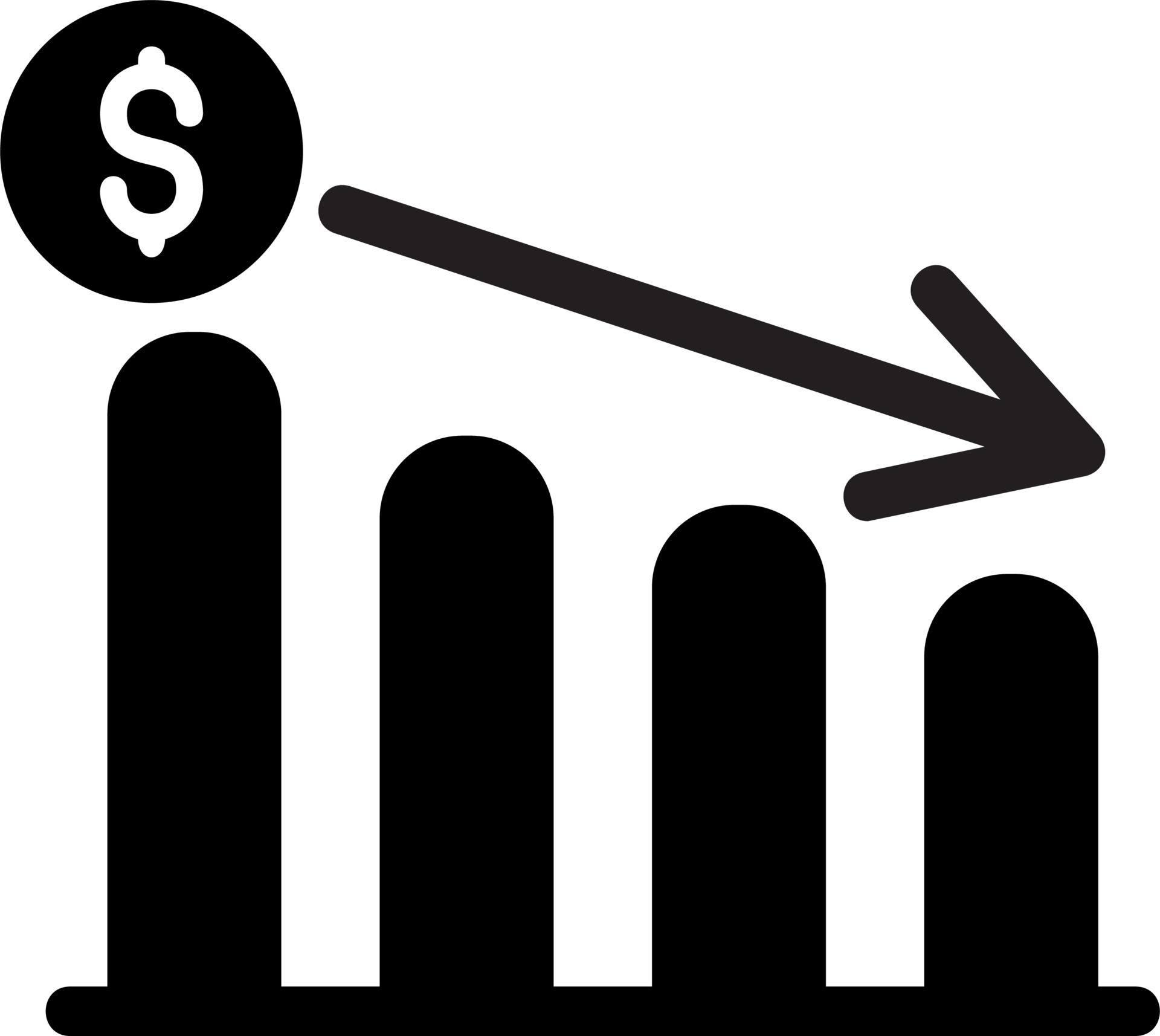 Profit Dicrease Vector Icon 20838325 Vector Art at Vecteezy