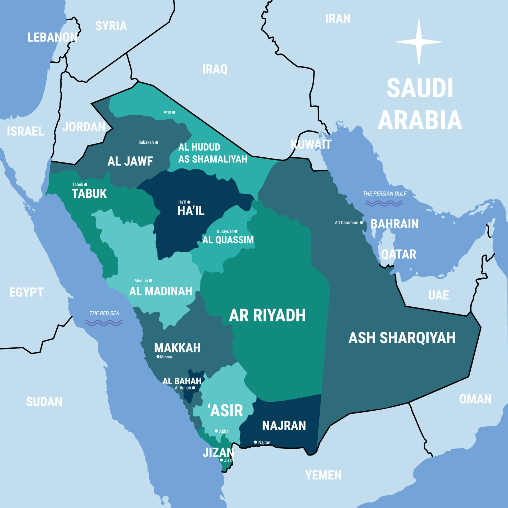 Saudi Arabia Country Map 20838933 Vector Art At Vecteezy