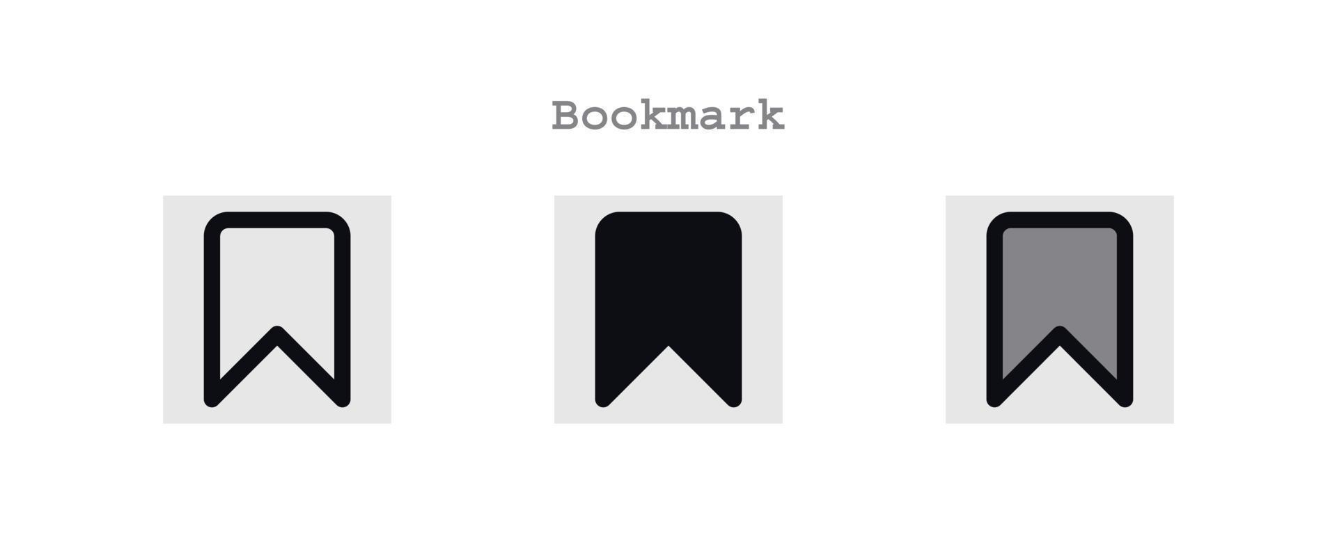 bookmark icons set 20839796 Vector Art at Vecteezy