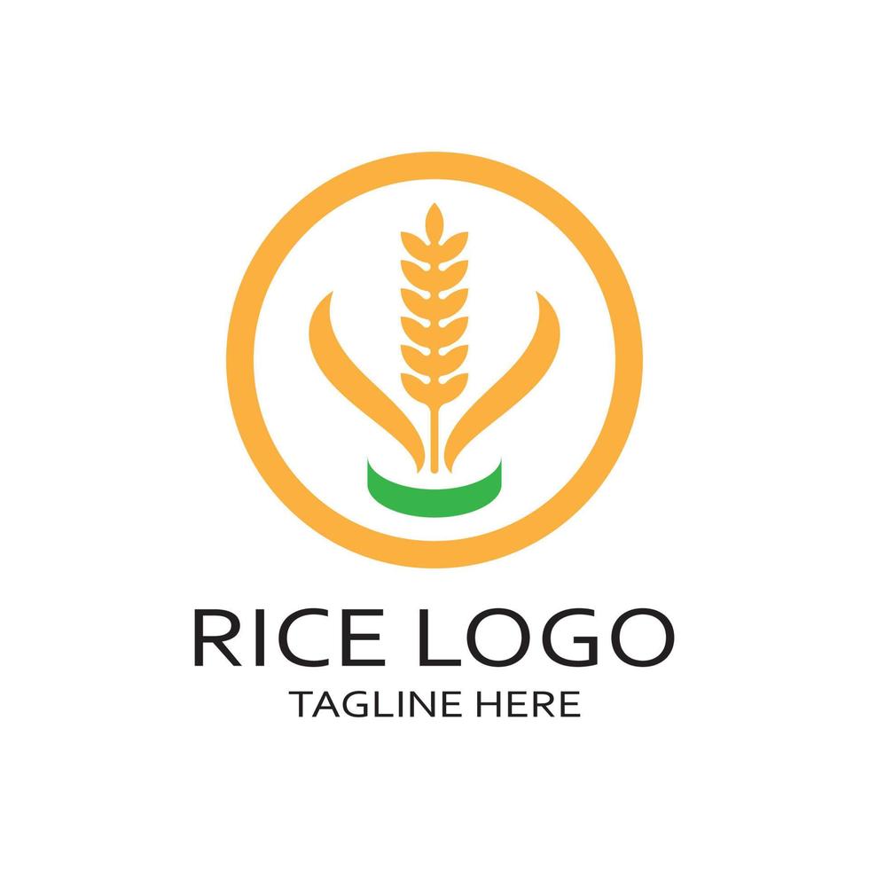 Rice Plant Logo Vector Rice Plant Logo Vector