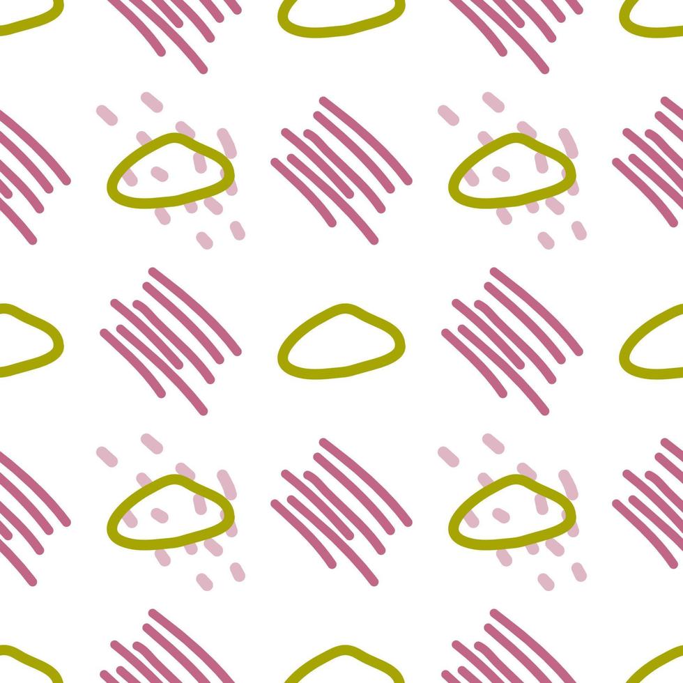 Pattern of abstract geometric shapes spring colors. Vector flat ...