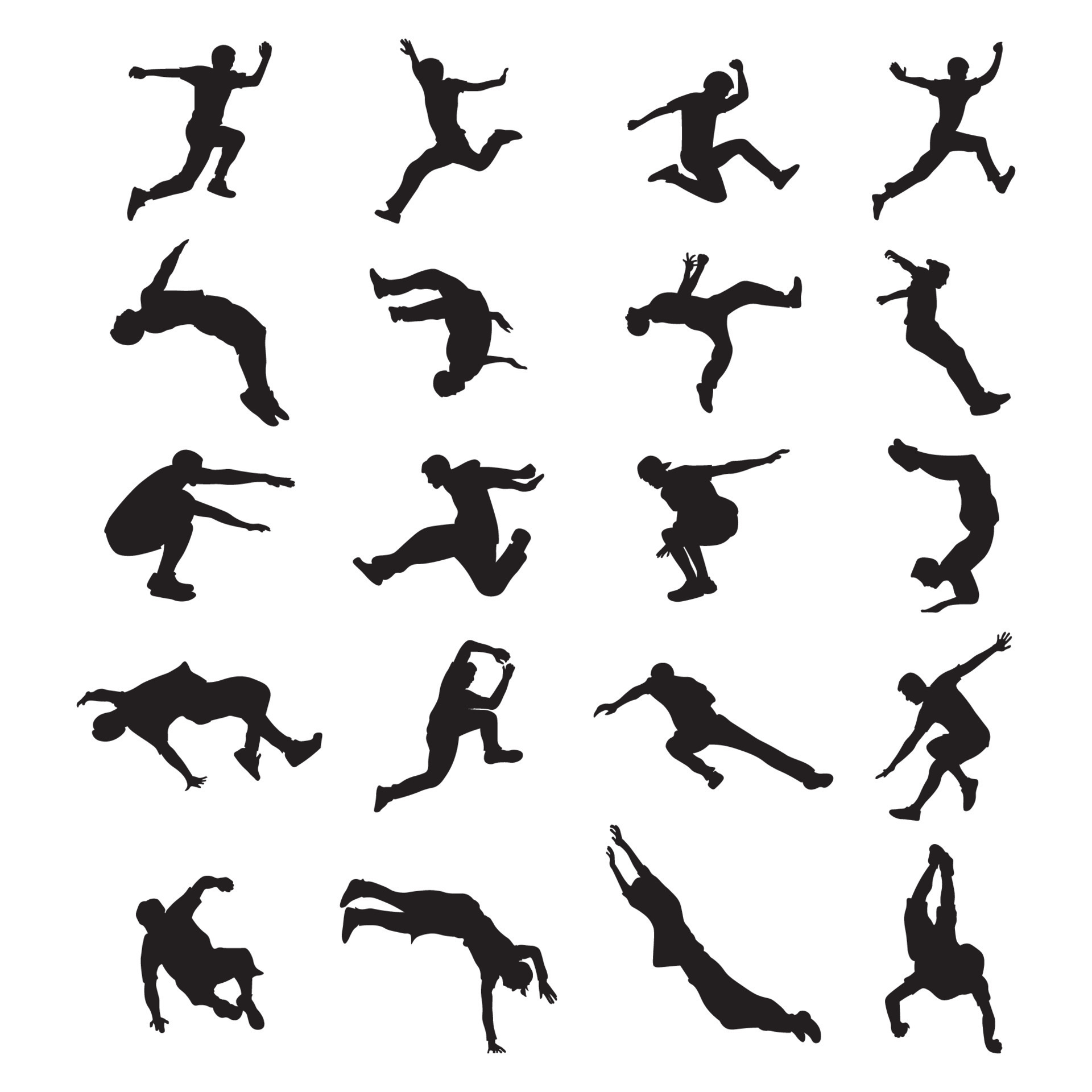 Set parkour silhouette vector illustration. 20845005 Vector Art at Vecteezy Set parkour silhouette vector illustration. 20845005 Vector Art at Vecteezy