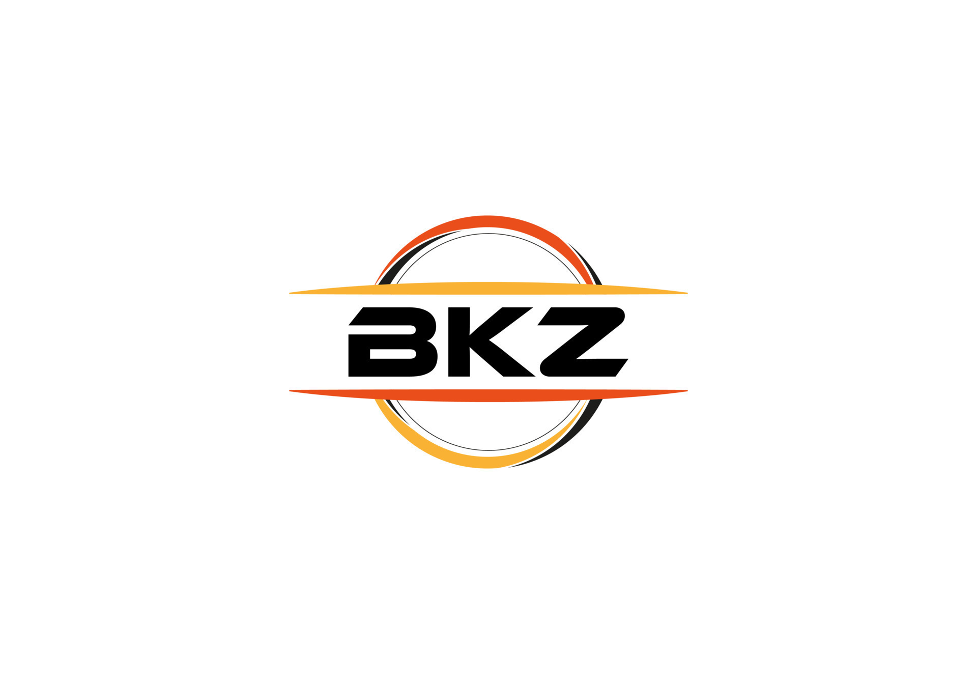 BKZ letter royalty ellipse shape logo. BKZ brush art logo. BKZ logo for a company, business, and ...
