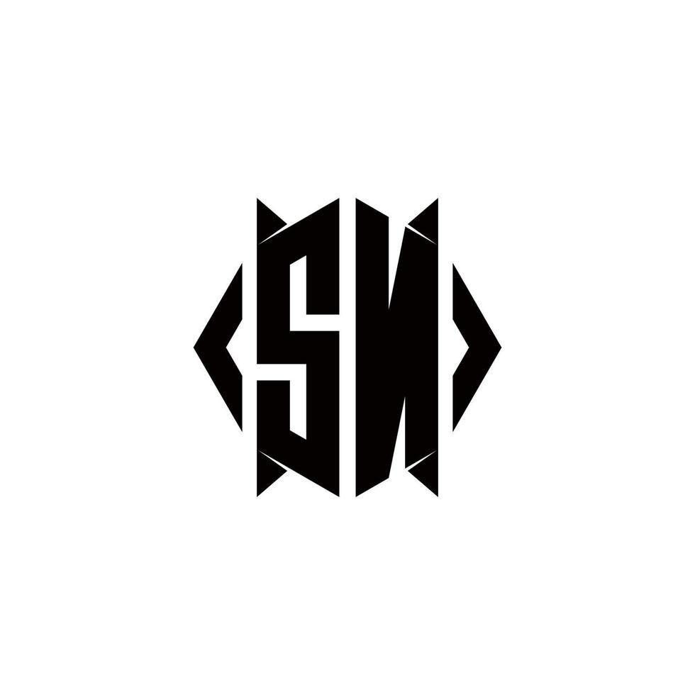 SN Logo monogram with shield shape designs template 20854413 Vector Art ... SN Logo monogram with shield shape designs template 20854413 Vector Art ...