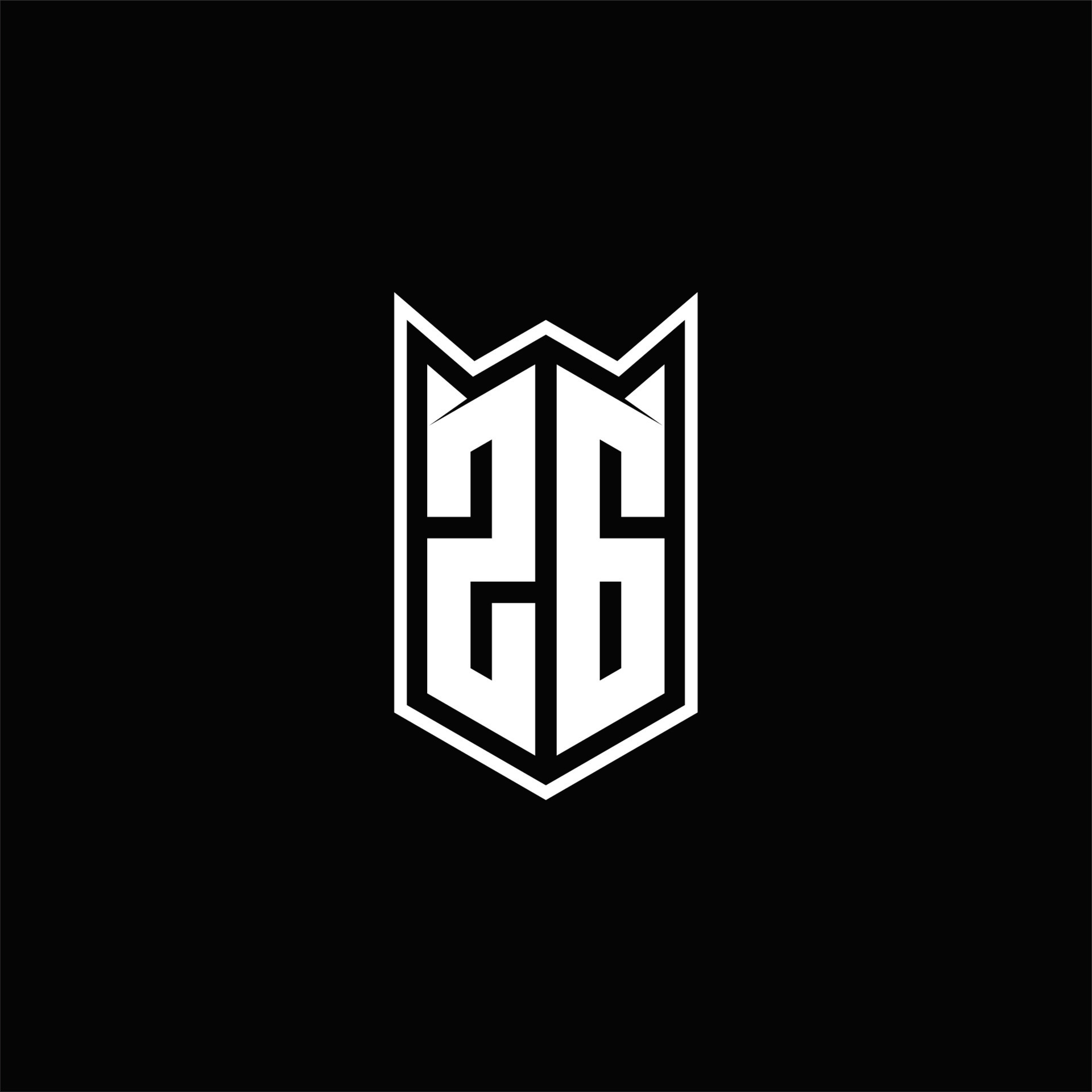 ZG Logo monogram with shield shape designs template 20854530 Vector Art ...