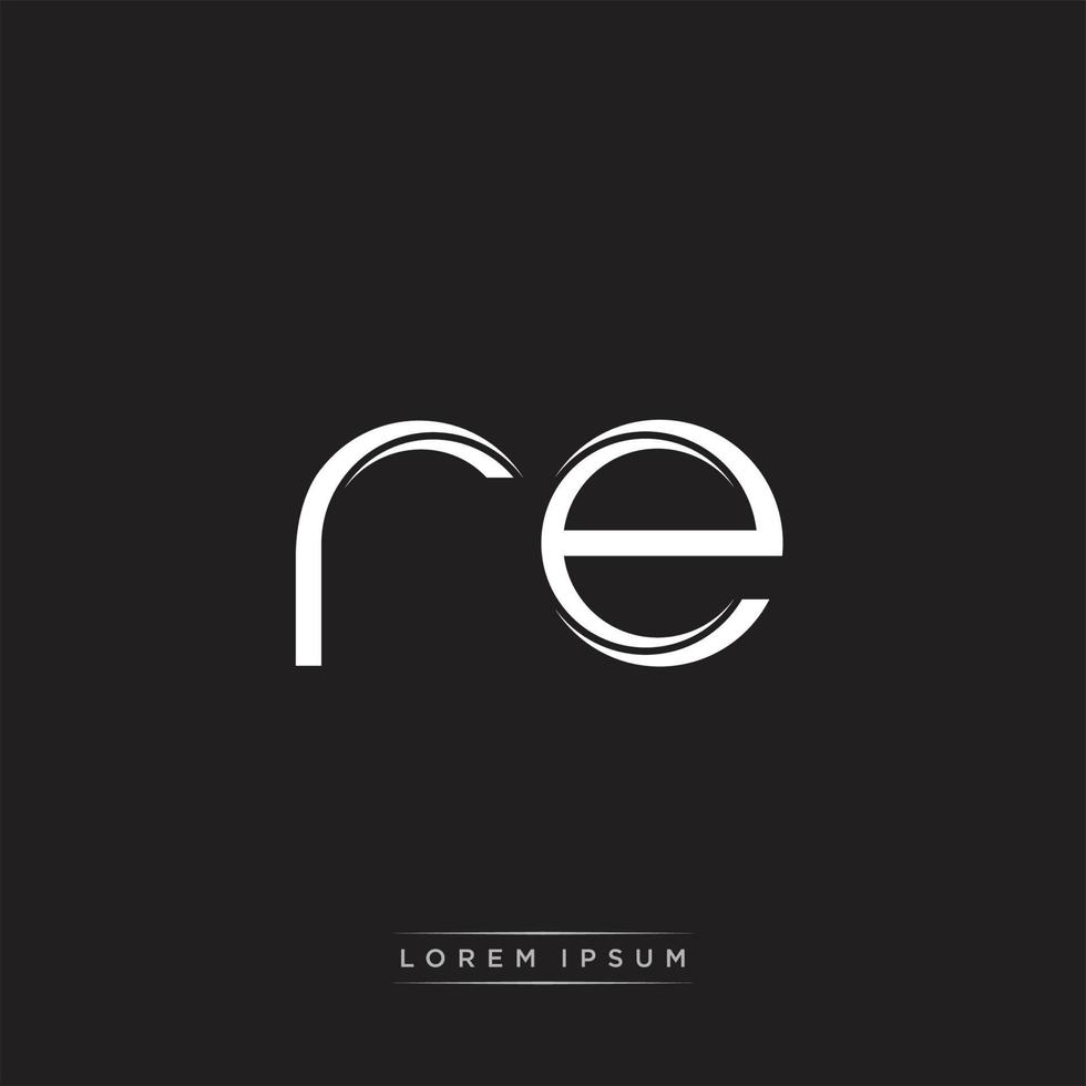 RE Initial Letter Split Lowercase Logo Modern Monogram Template ... RE Initial Letter Split Lowercase Logo Modern Monogram Template ...