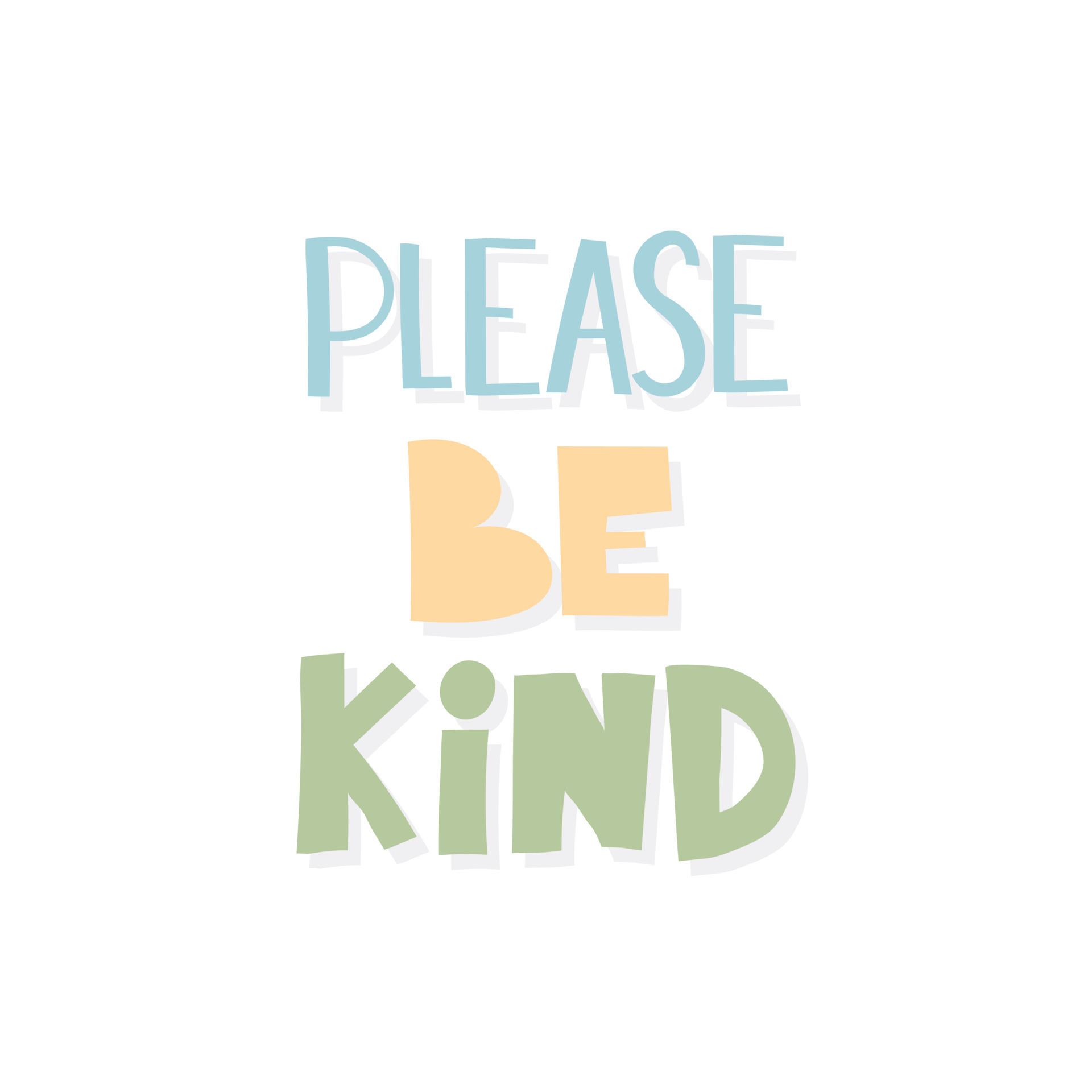 Please, be kind. Hand drawn motivation lettering. vector illustration ...