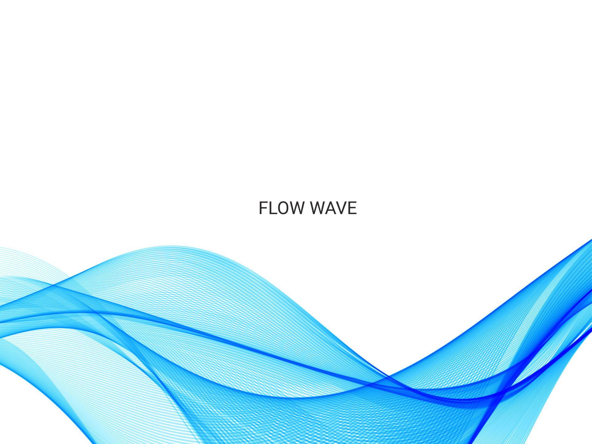 Abstract blue modern flowing stylish wave in white backround ...