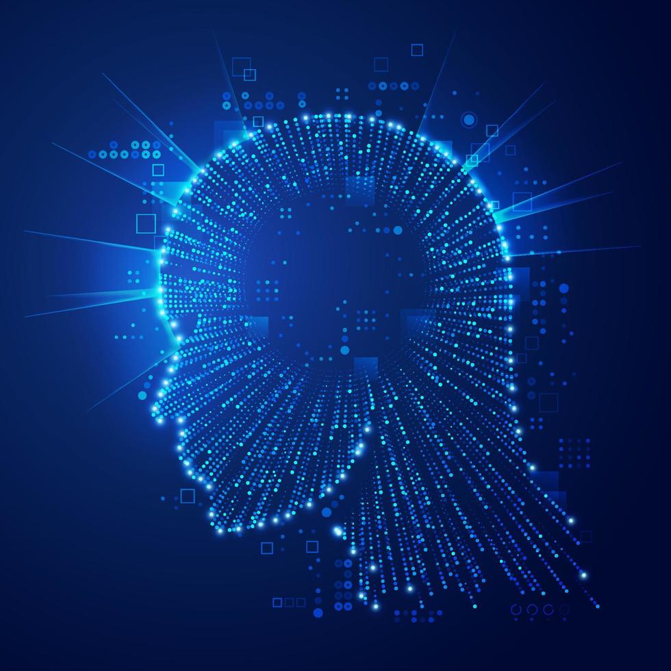 neon head universe 20867101 Vector Art at Vecteezy