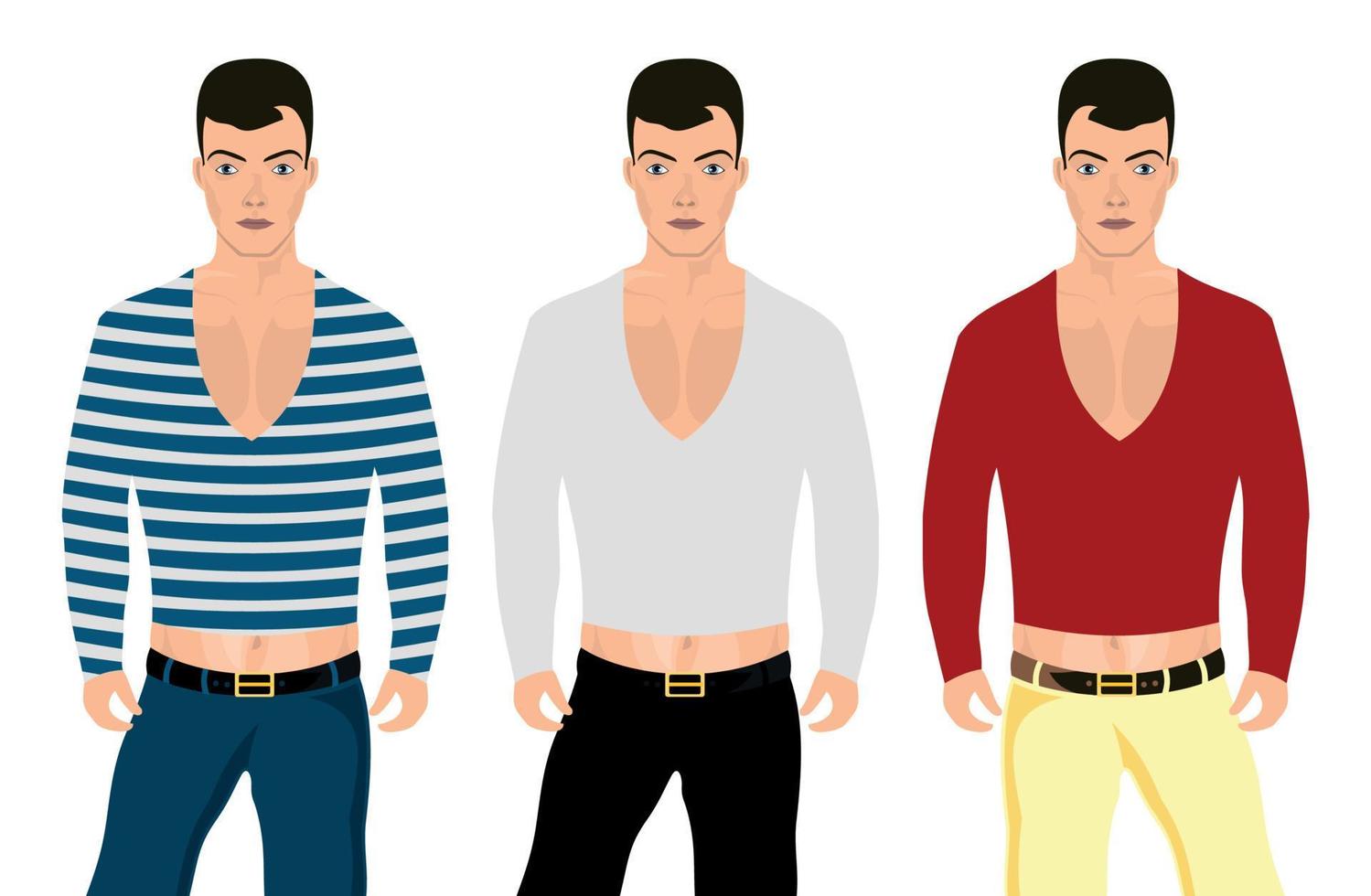 The Man In Jackets And Trousers Of Different Colour 20867892 Vector Art