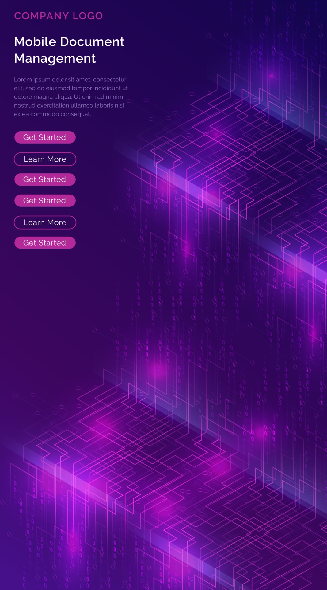 Big Data Waterfall Streams Of Digital Binary Code 20868082 Vector Art