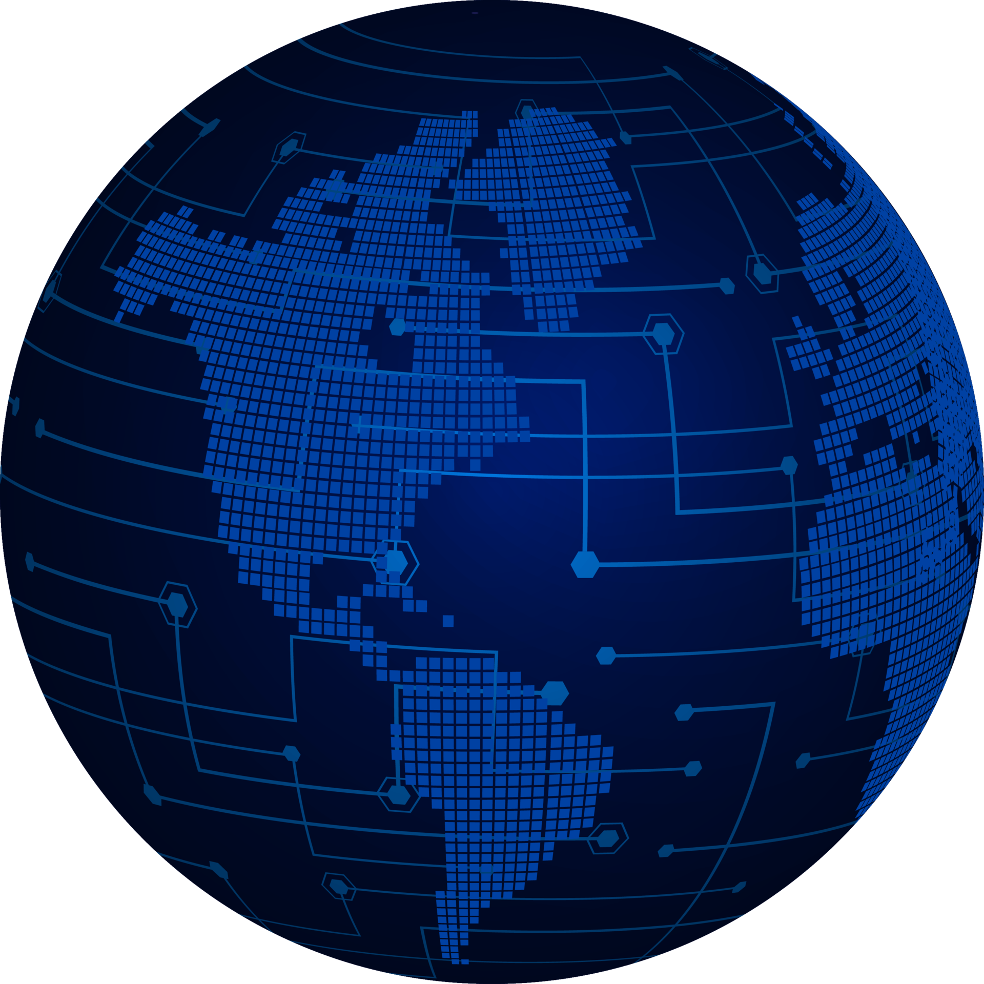 Modern Technology World Map Globe Pack 20868561 Png