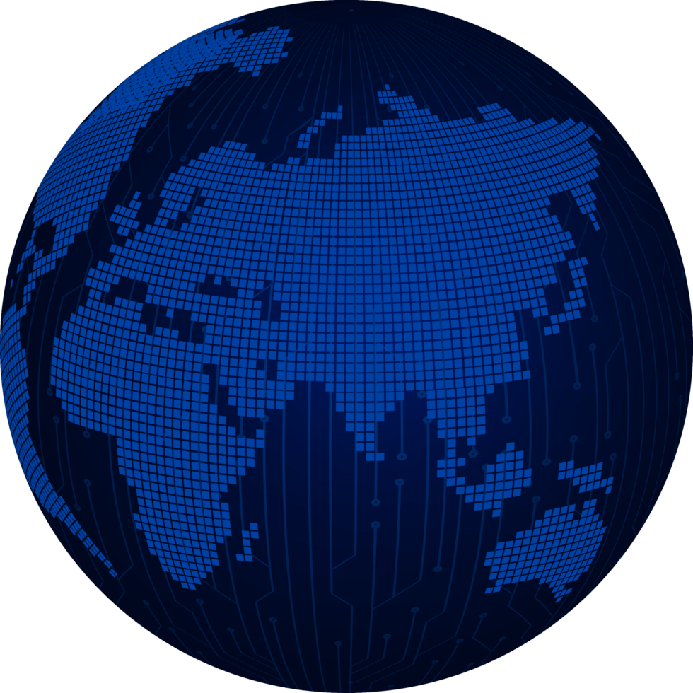 Modern Technology World Map Globe Pack 20868823 Png