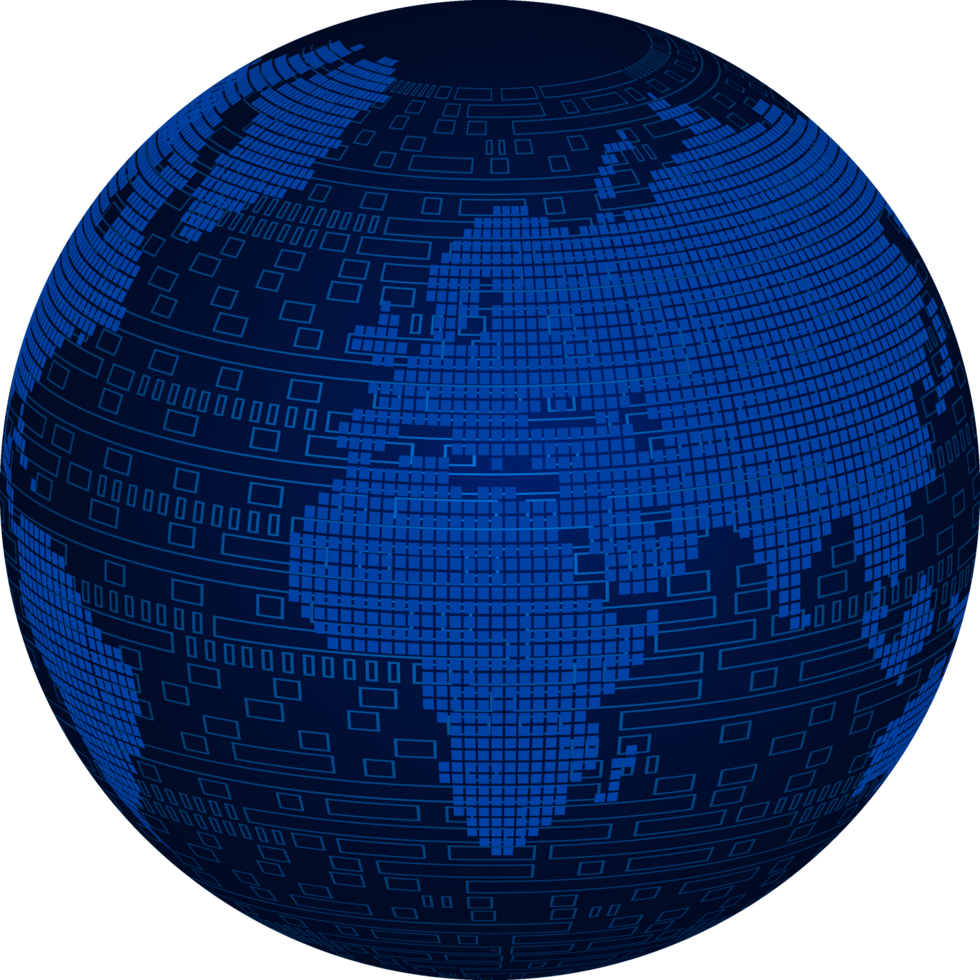 Modern Technology World Map Globe Pack 20868837 Png