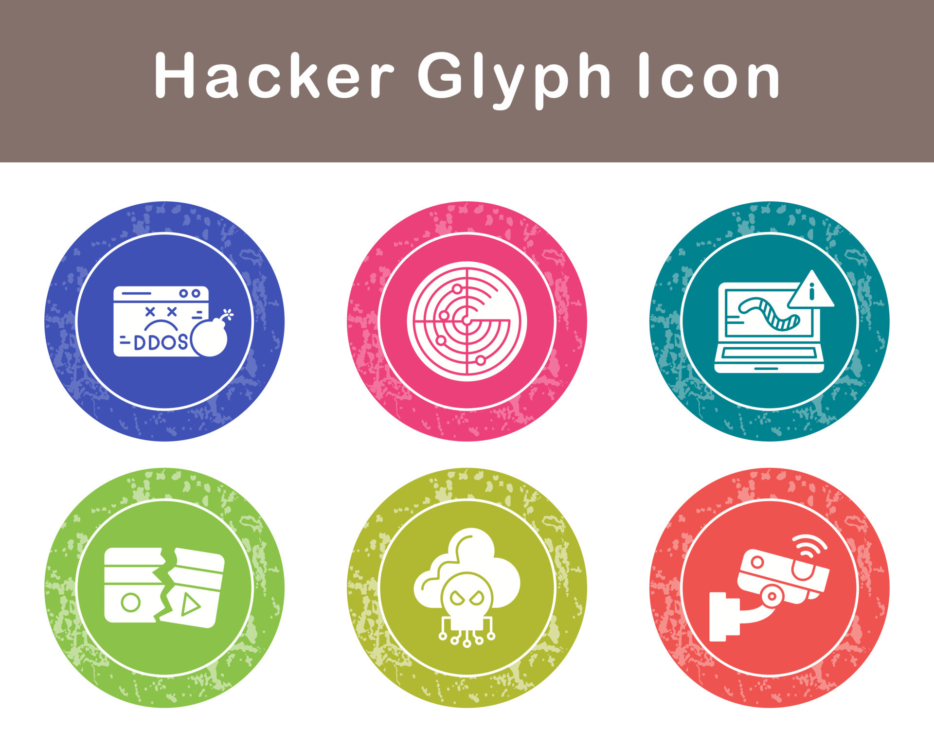 Hacker Vector Icon Set 20871524 Vector Art at Vecteezy