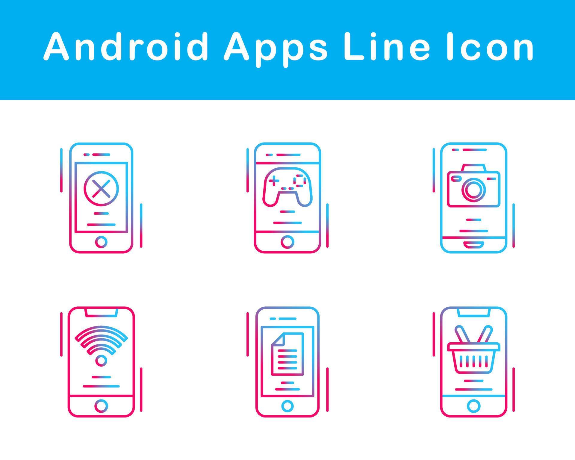 Android Apps Vector Icon Set 20871553 Vector Art at Vecteezy