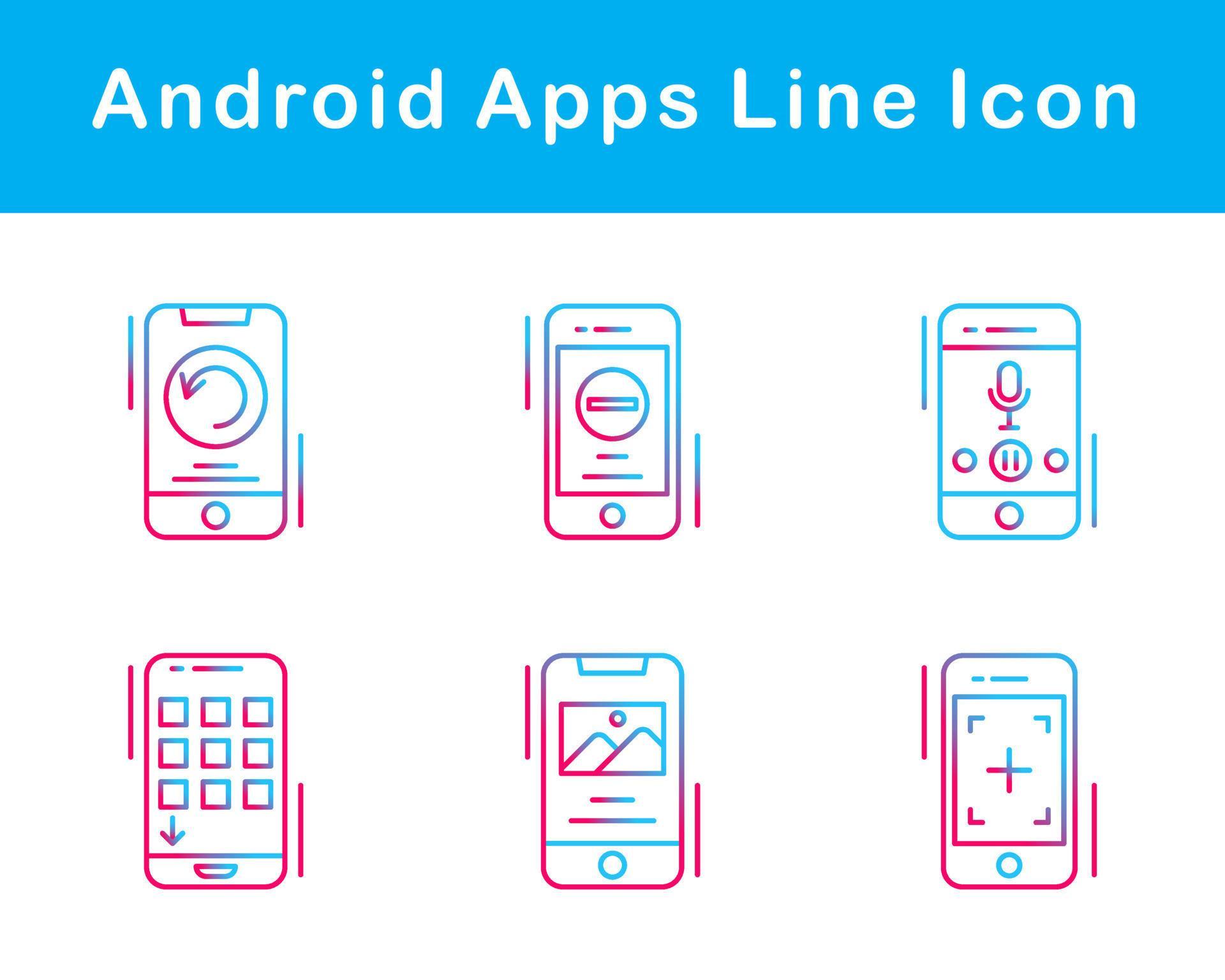Android Apps Vector Icon Set 20871574 Vector Art at Vecteezy