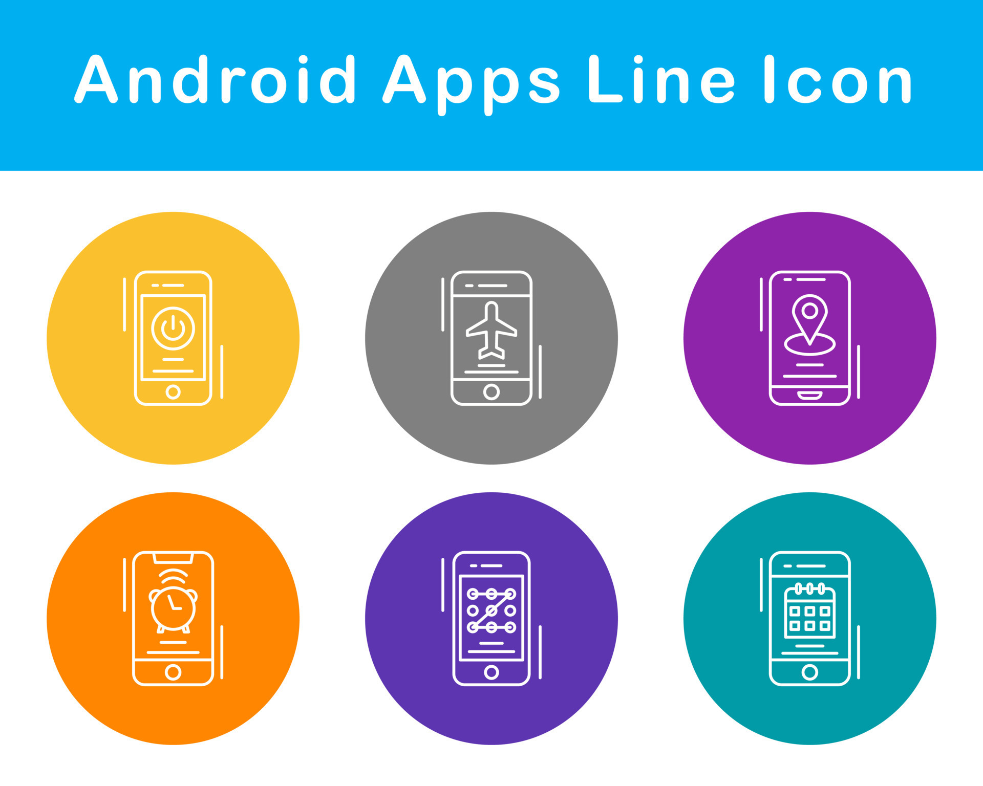 Android Apps Vector Icon Set 20871670 Vector Art at Vecteezy