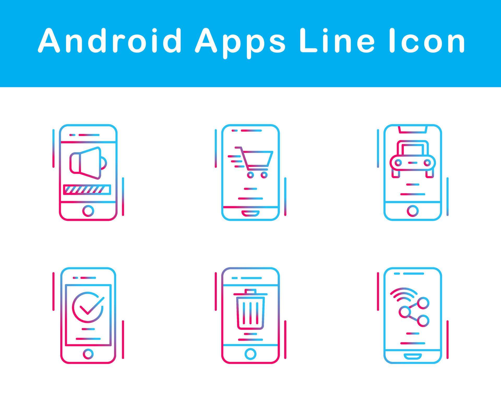 Android Apps Vector Icon Set 20871671 Vector Art at Vecteezy