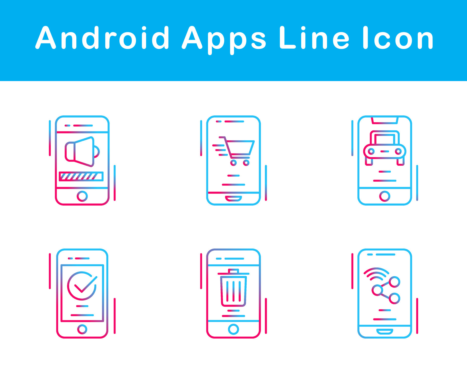 Android Apps Vector Icon Set 20871671 Vector Art at Vecteezy