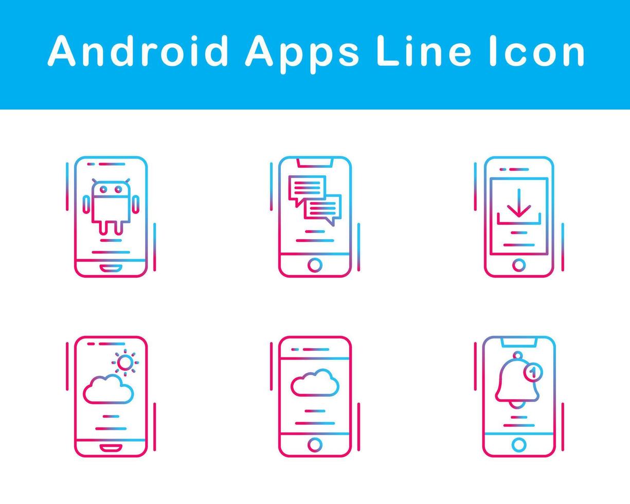 Android Apps Vector Icon Set 20871688 Vector Art at Vecteezy