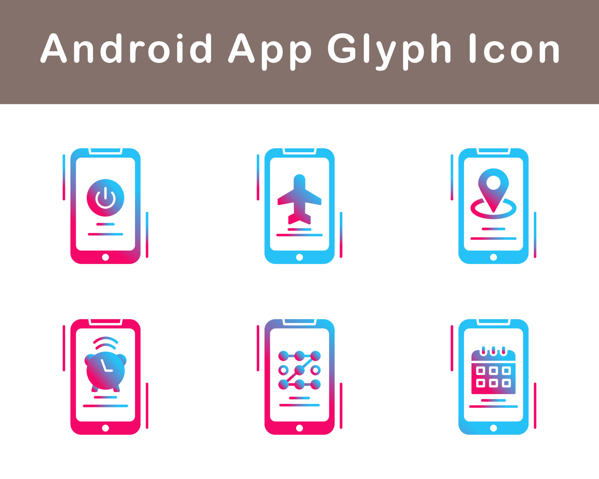 Android Apps Vector Icon Set 20871722 Vector Art at Vecteezy