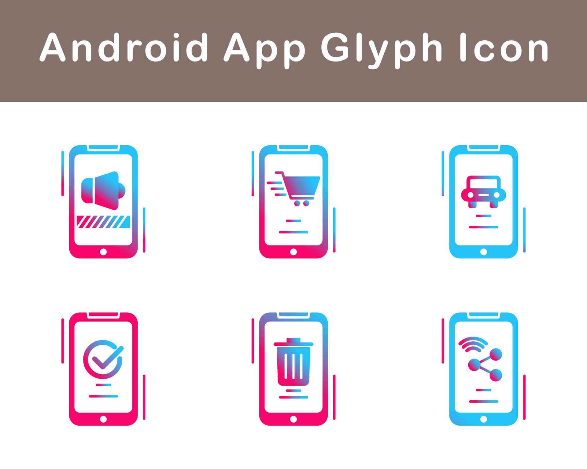 Android Apps Vector Icon Set 20871723 Vector Art at Vecteezy