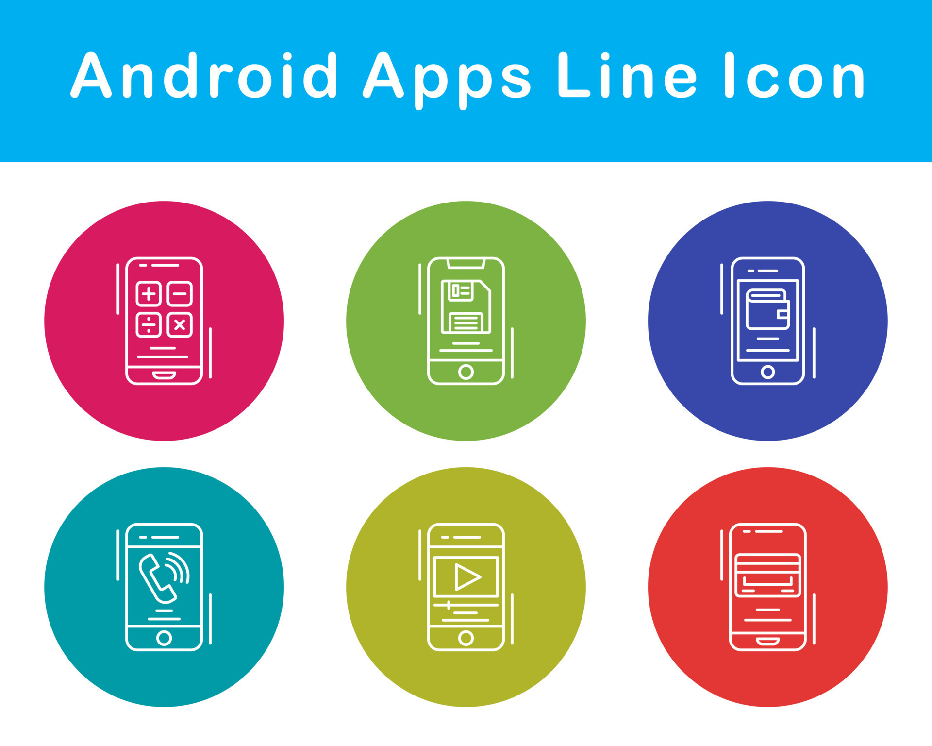 Android Apps Vector Icon Set 20871843 Vector Art at Vecteezy