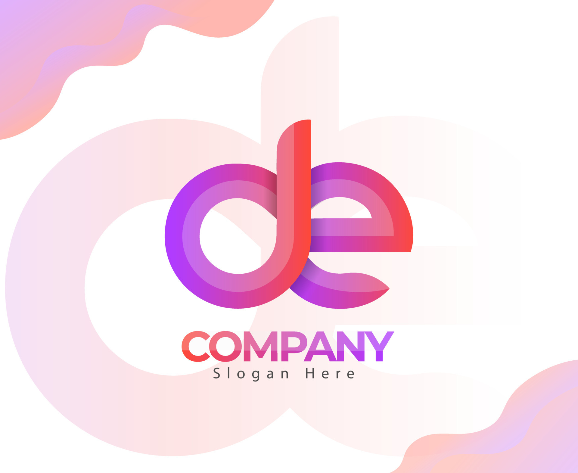 Creative Modern Letter D And E Letter Logo, Hi-Quality Design, And Premium Concept With Gradient ...
