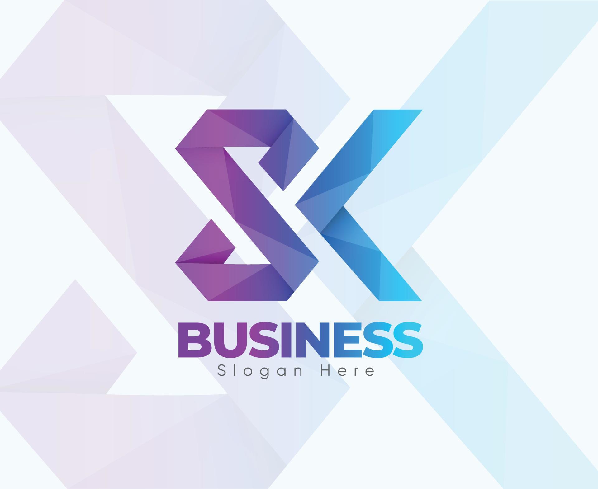 Creative Excellent Digital Modern SK Logo Template Design, Premium Quality And Gradient Color ...