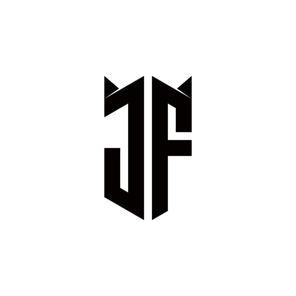 JF Logo monogram with shield shape designs template 20873102 Vector Art at Vecteezy
