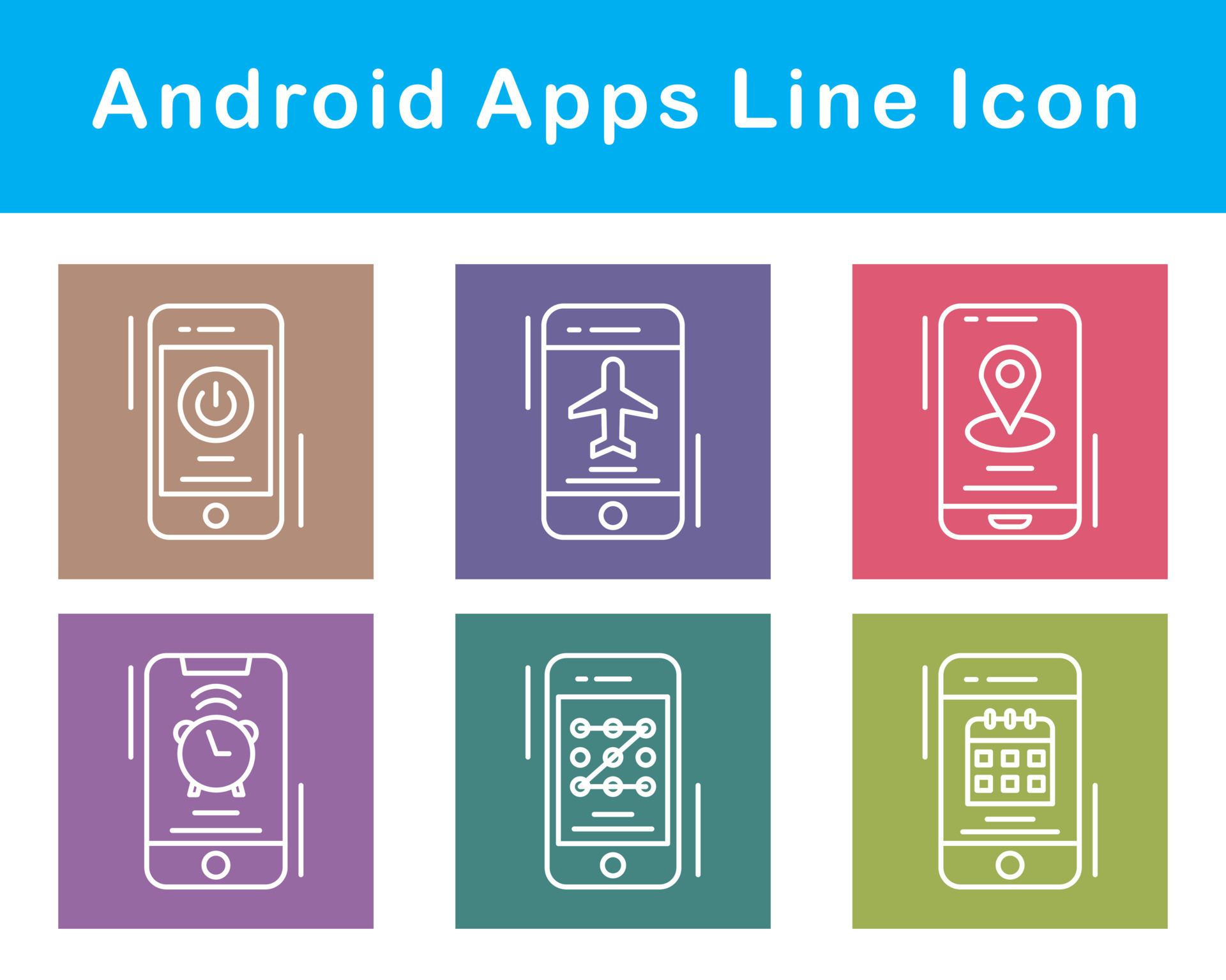 Android Apps Vector Icon Set 20873274 Vector Art at Vecteezy