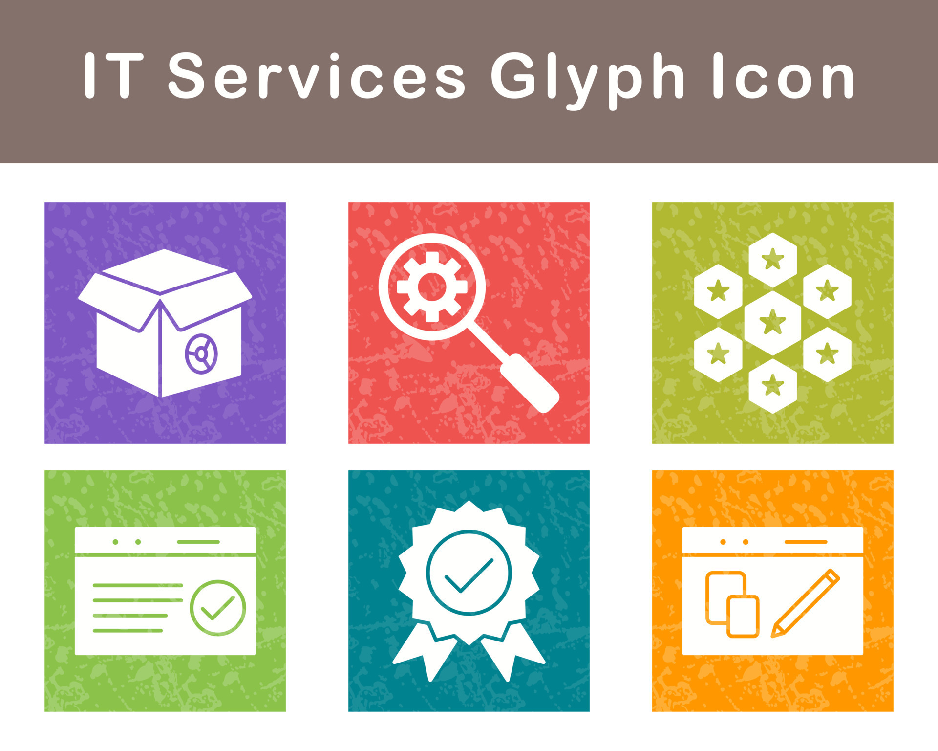 IT Services Vector Icon Set 20874607 Vector Art at Vecteezy