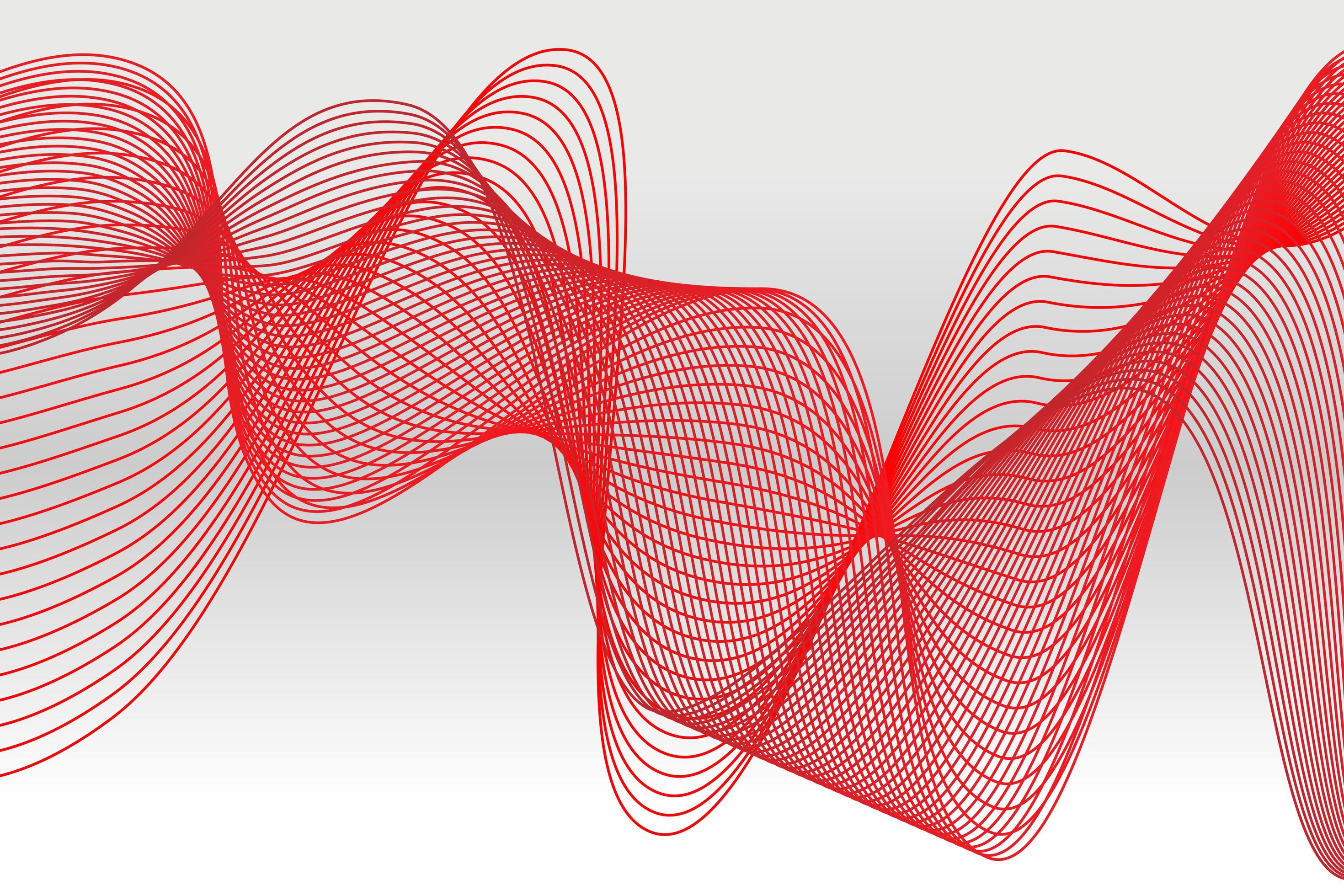 Abstract red light lines on white background. abstract wave background for computer wallpaper ...