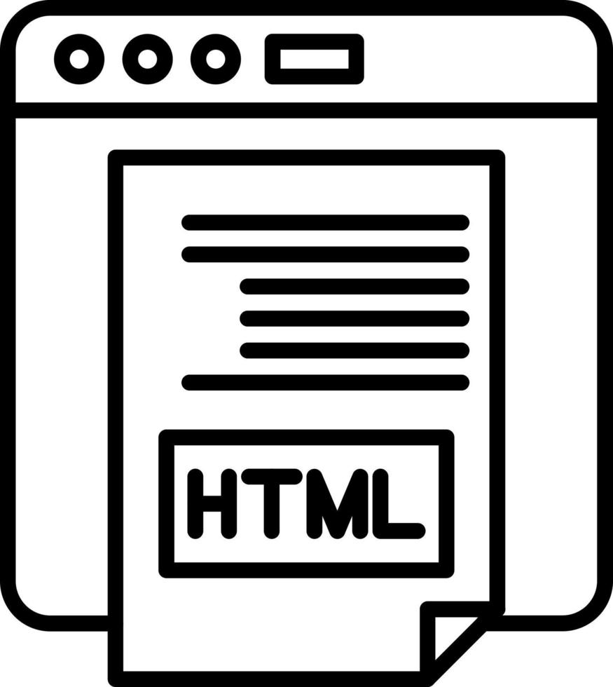 Html Icon Style 20879593 Vector Art at Vecteezy