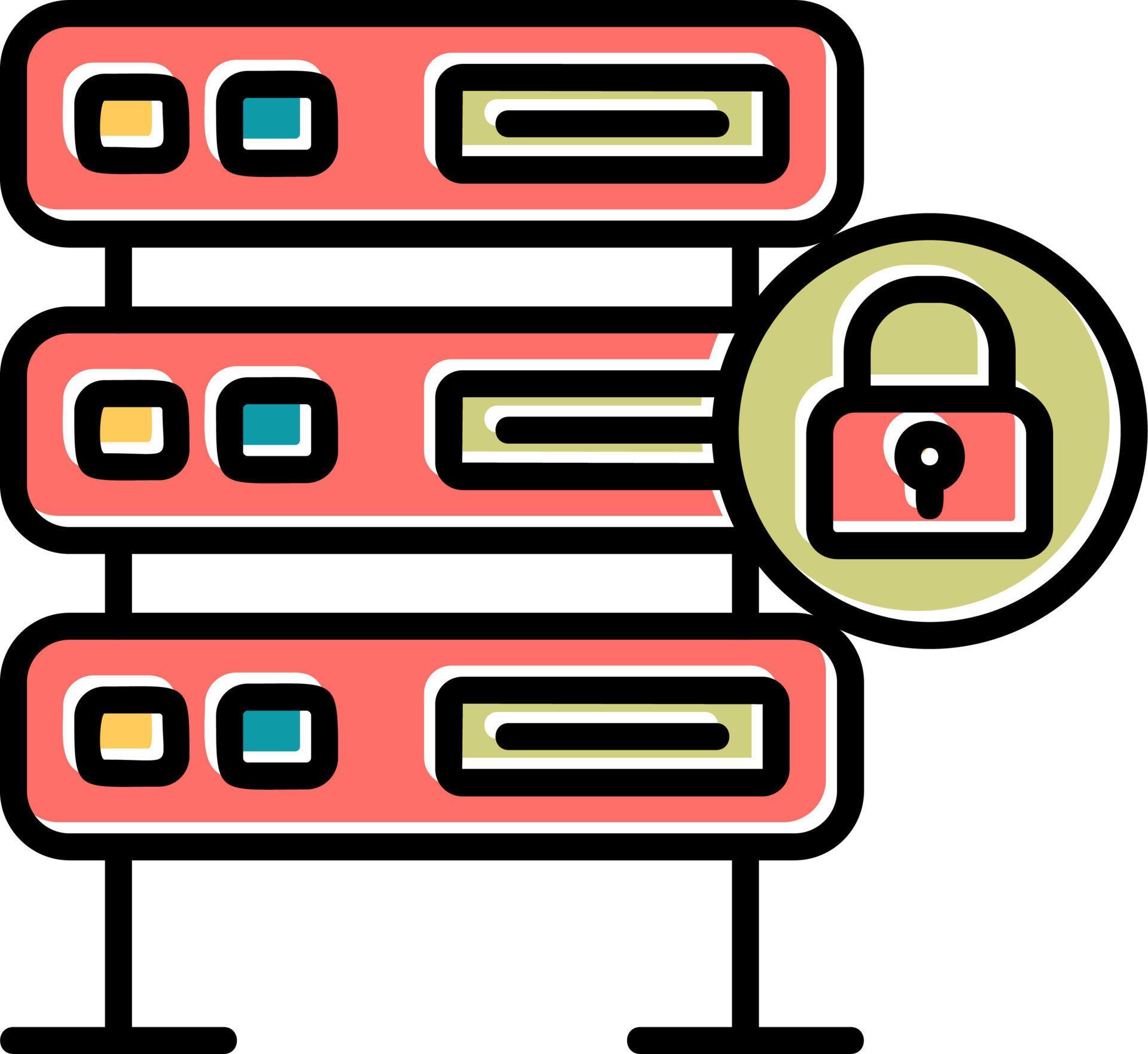 Server Encrypted Vector Icon 20883889 Vector Art at Vecteezy