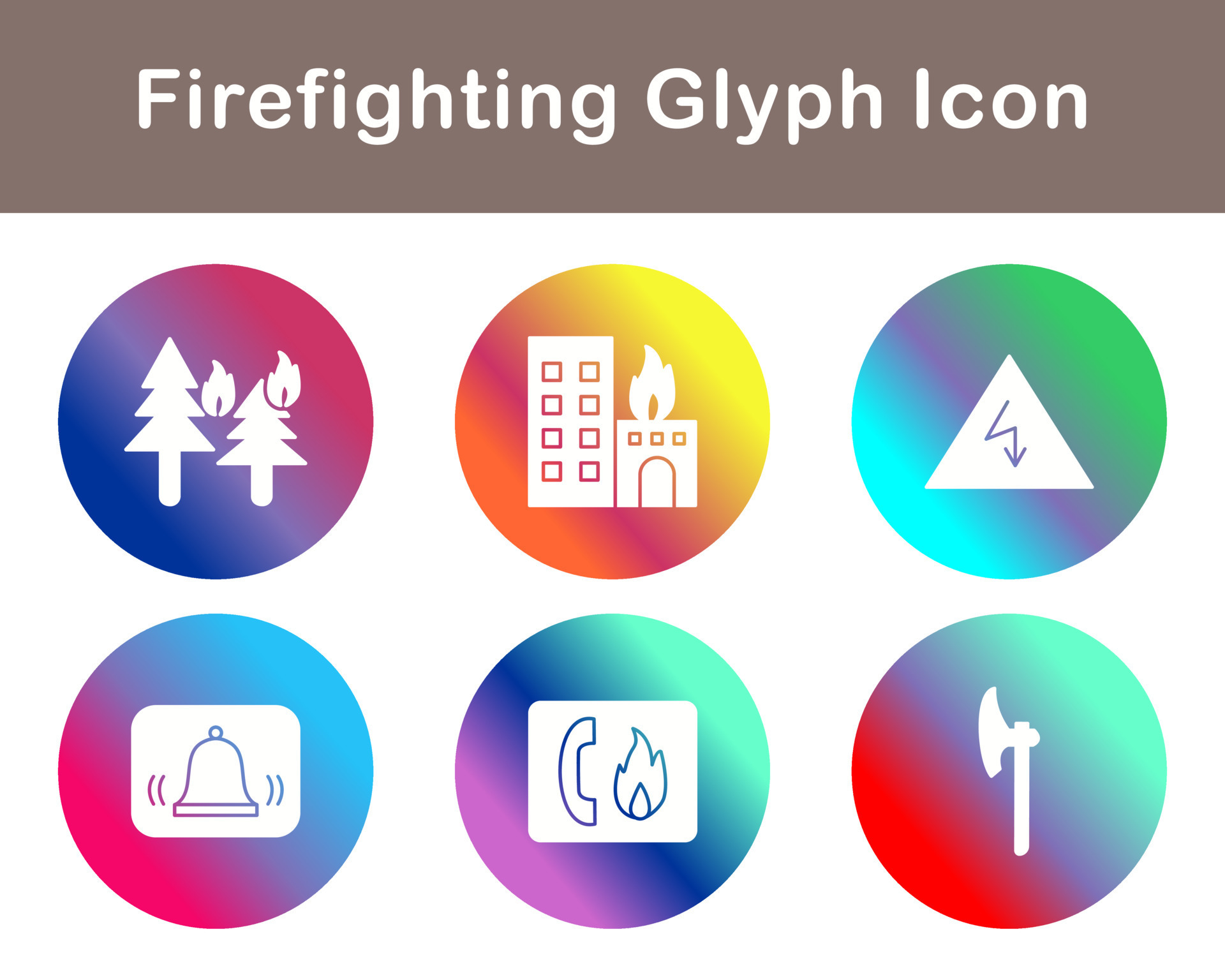 Firefighting Vector Icon Set 20884391 Vector Art At Vecteezy
