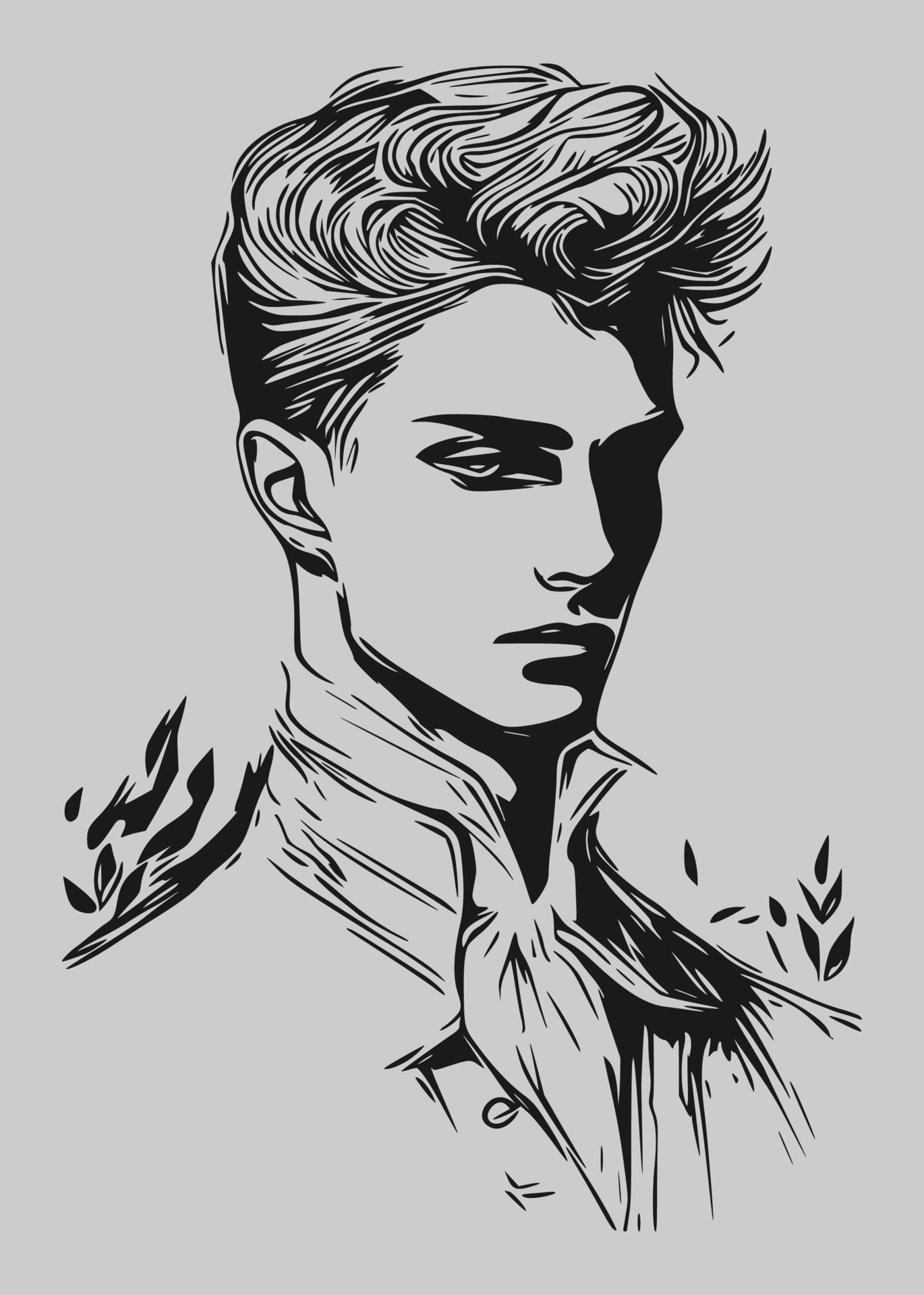 Joven Hermoso Príncipe Bosquejo Anime Vector 20885119 Vector En Vecteezy