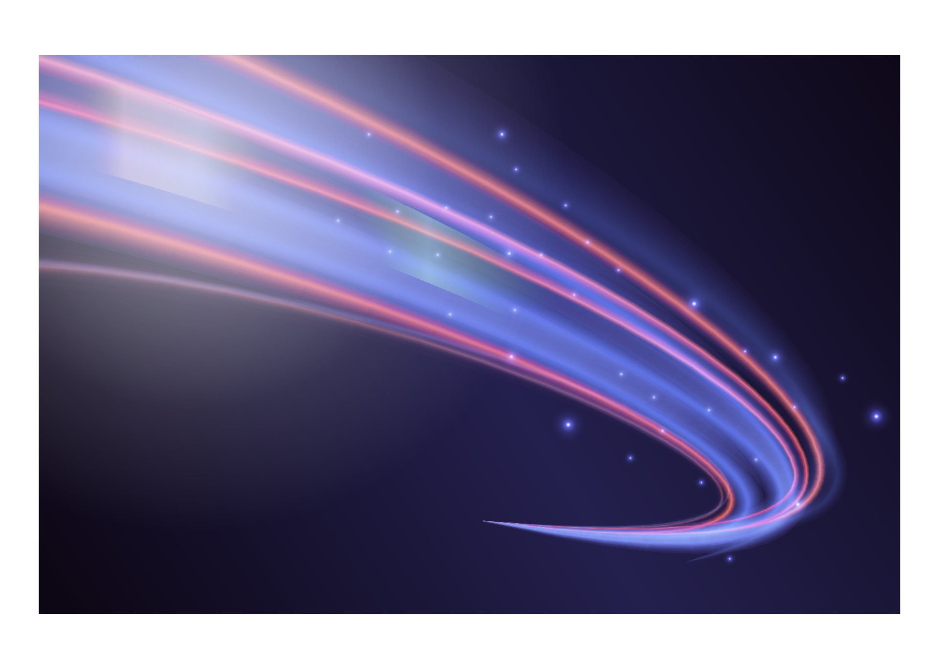 Light motion trails. Speed light streaks vector background with blurred ...