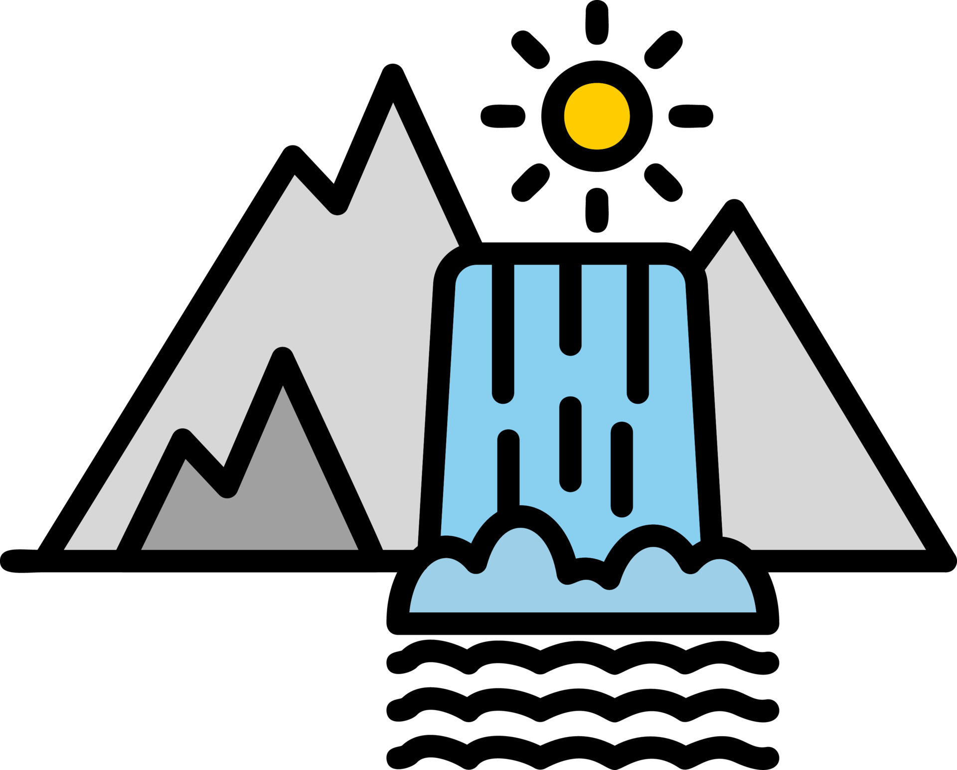 icono de vector de cascada 20886735 Vector en Vecteezy