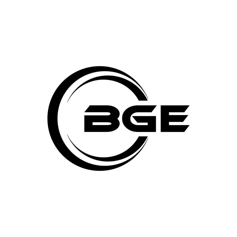 diseño de logotipo de letra bge en ilustración. logotipo vectorial, diseños de caligrafía para ...