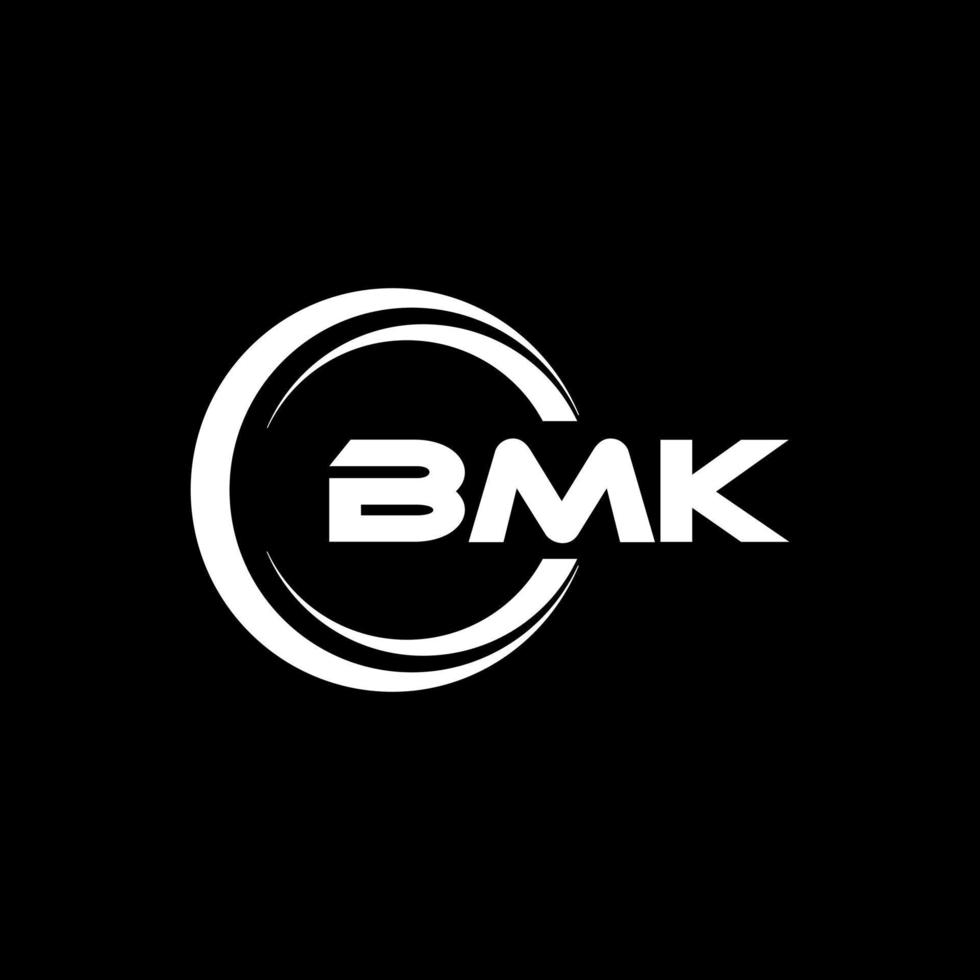 diseño del logotipo de la letra bmk en la ilustración. logotipo vectorial, diseños de caligrafía ...