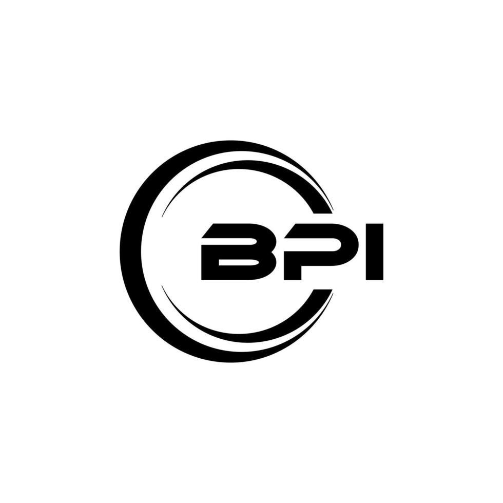 BPI letter logo design in illustration. Vector logo, calligraphy designs for logo, Poster ...