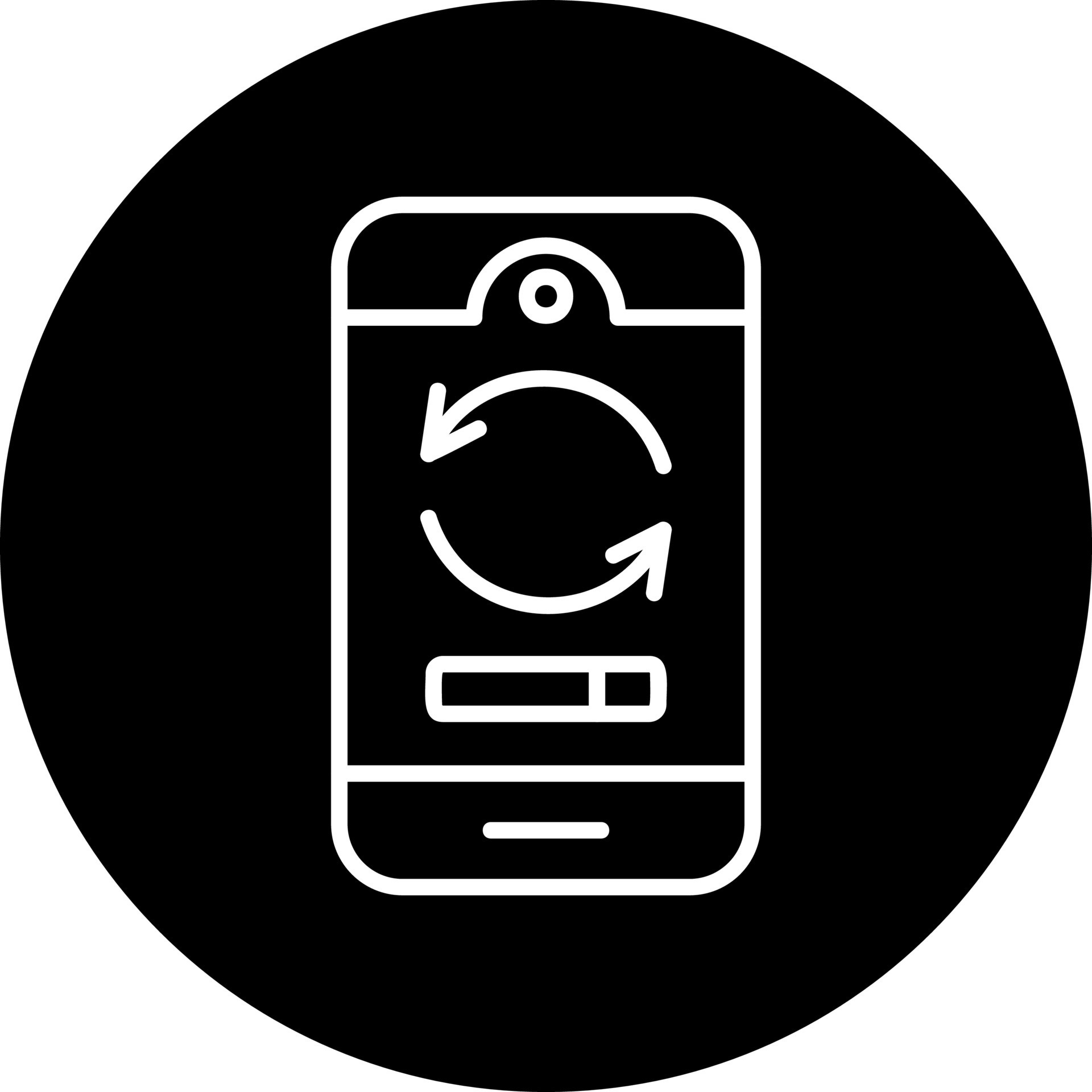 Mobile Sync Vector Icon 20896996 Vector Art At Vecteezy